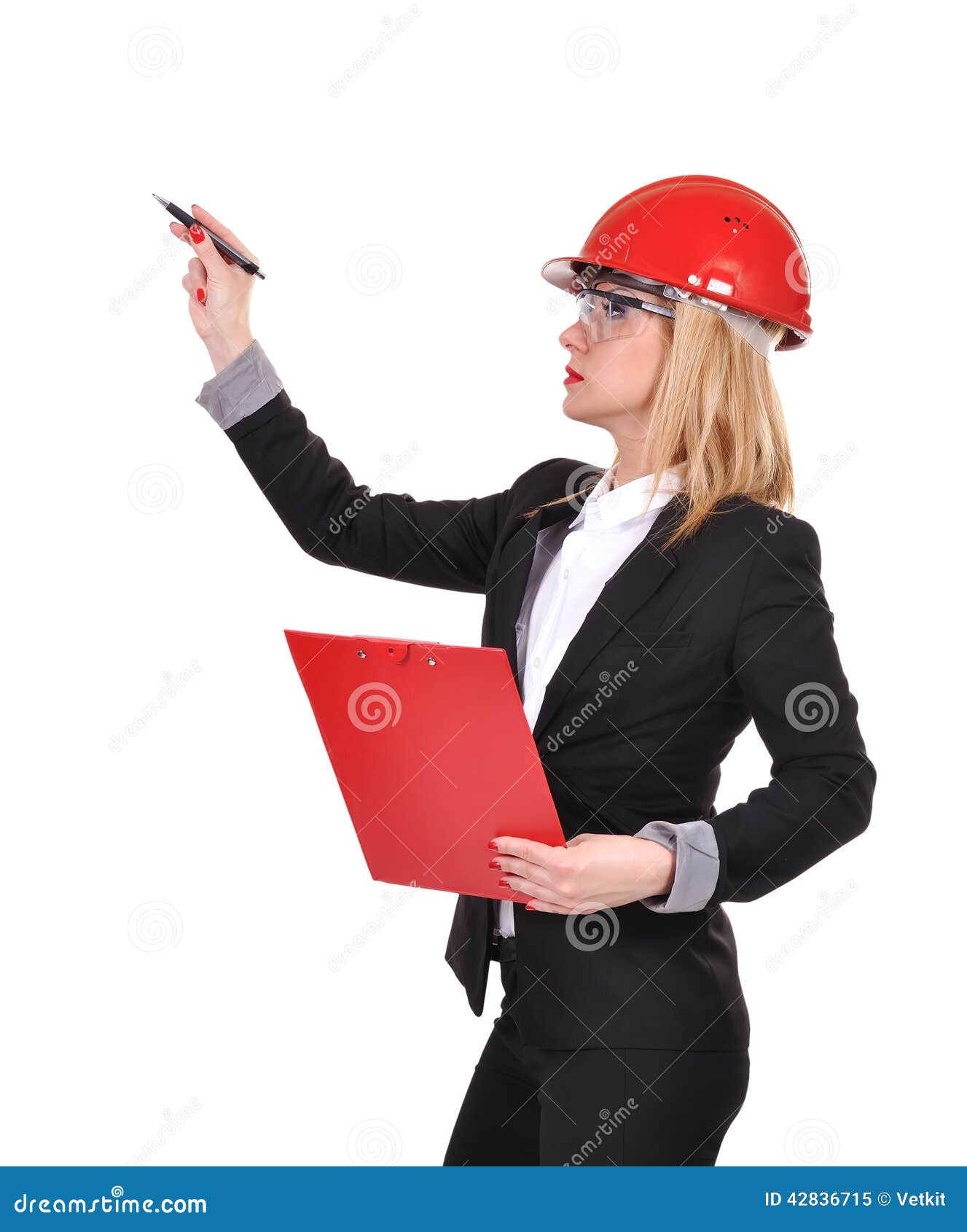 Woman Engineer with Clipboard Stock Image - Image of people, foreman ...