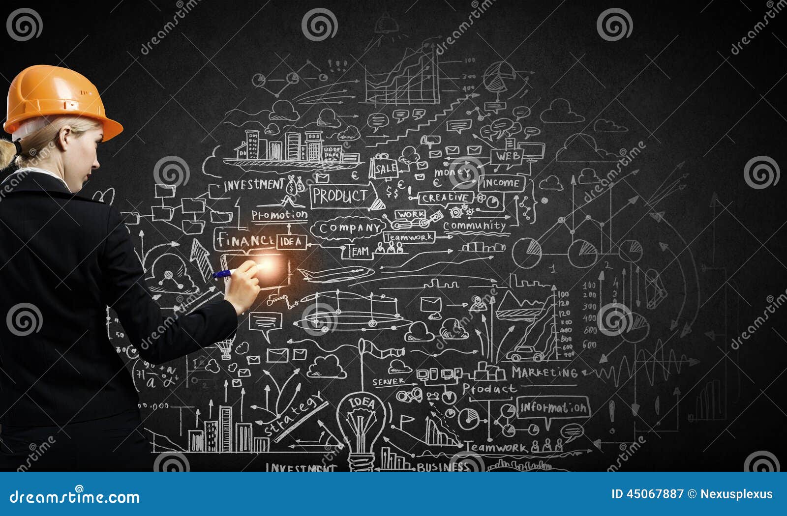 Woman engineer stock image. Image of lady, businesswoman - 45067887
