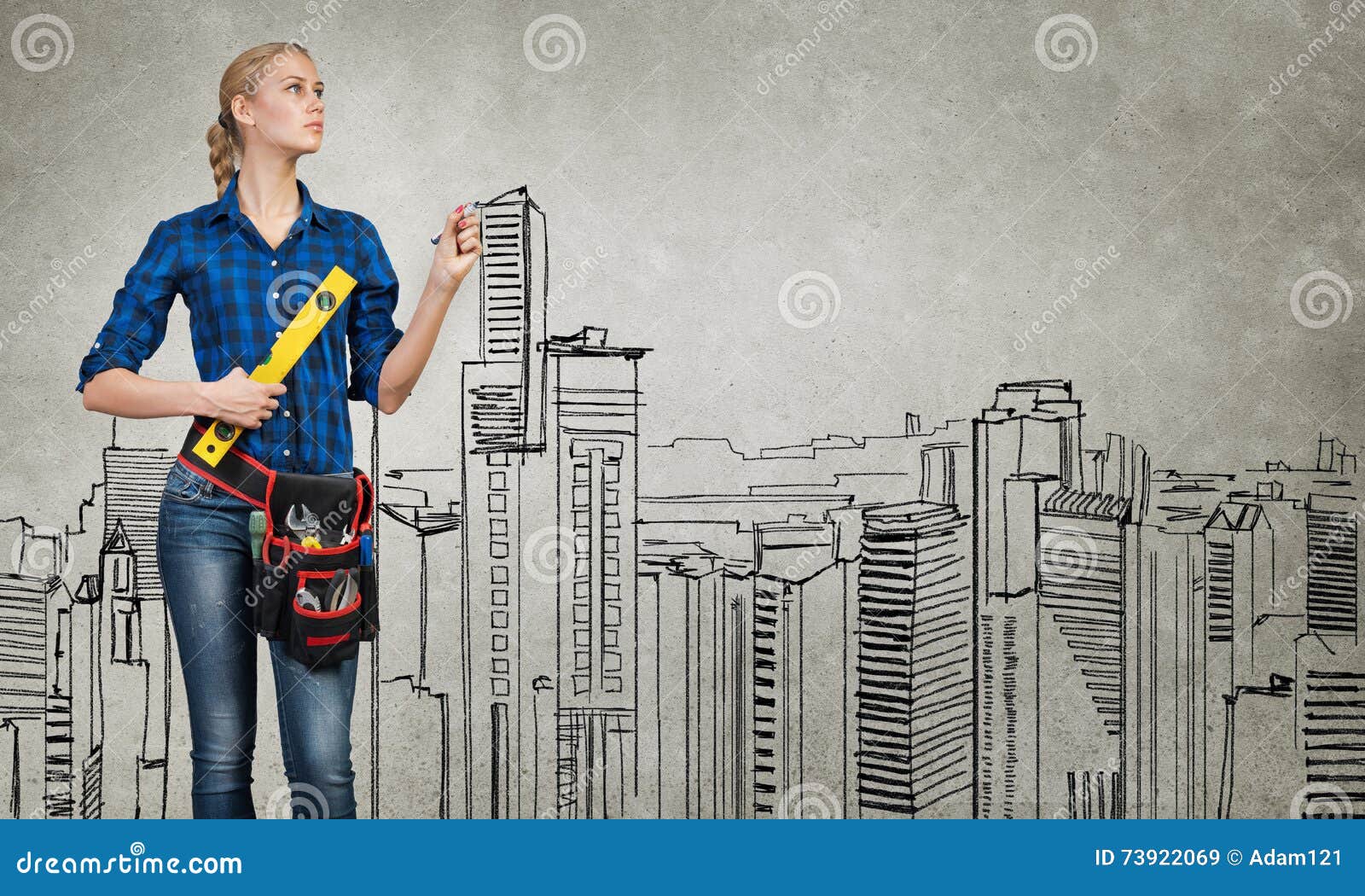 Woman Engineer Sketching Her Ideas Stock Image - Image of occupation ...