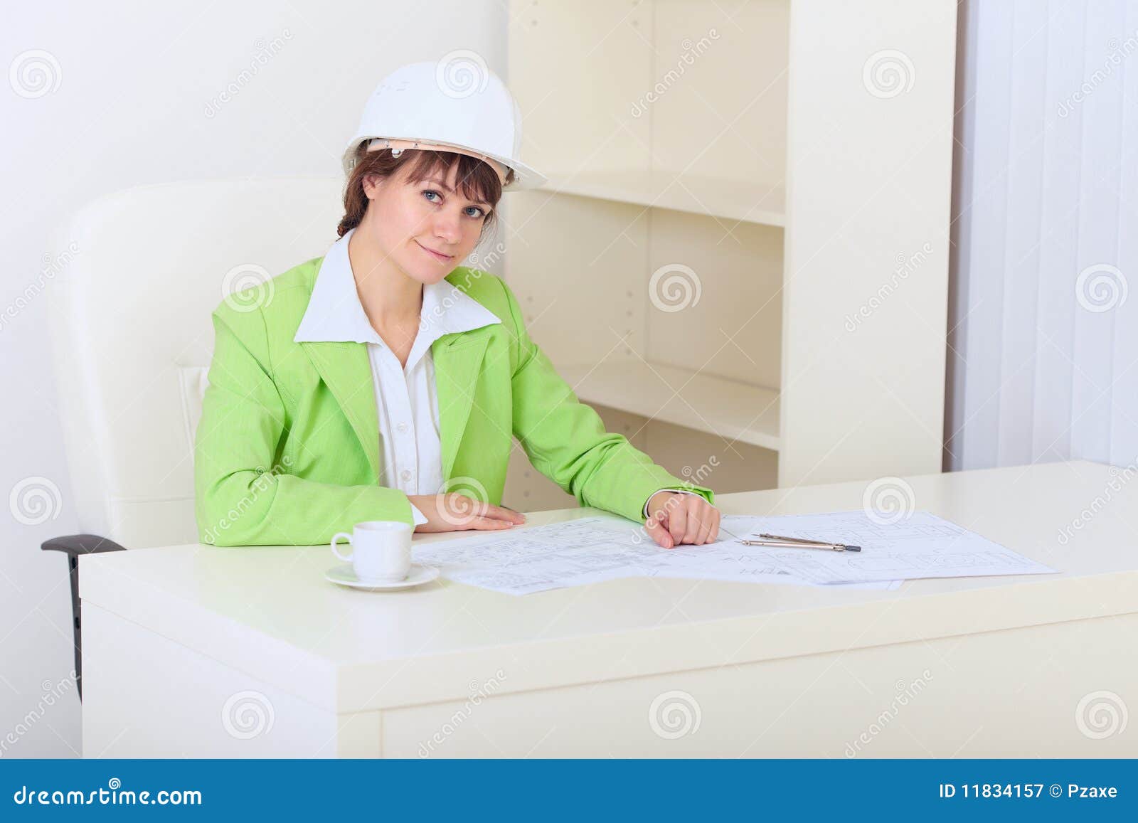Woman Engineer on Workplace Stock Image - Image of lively, engineer ...