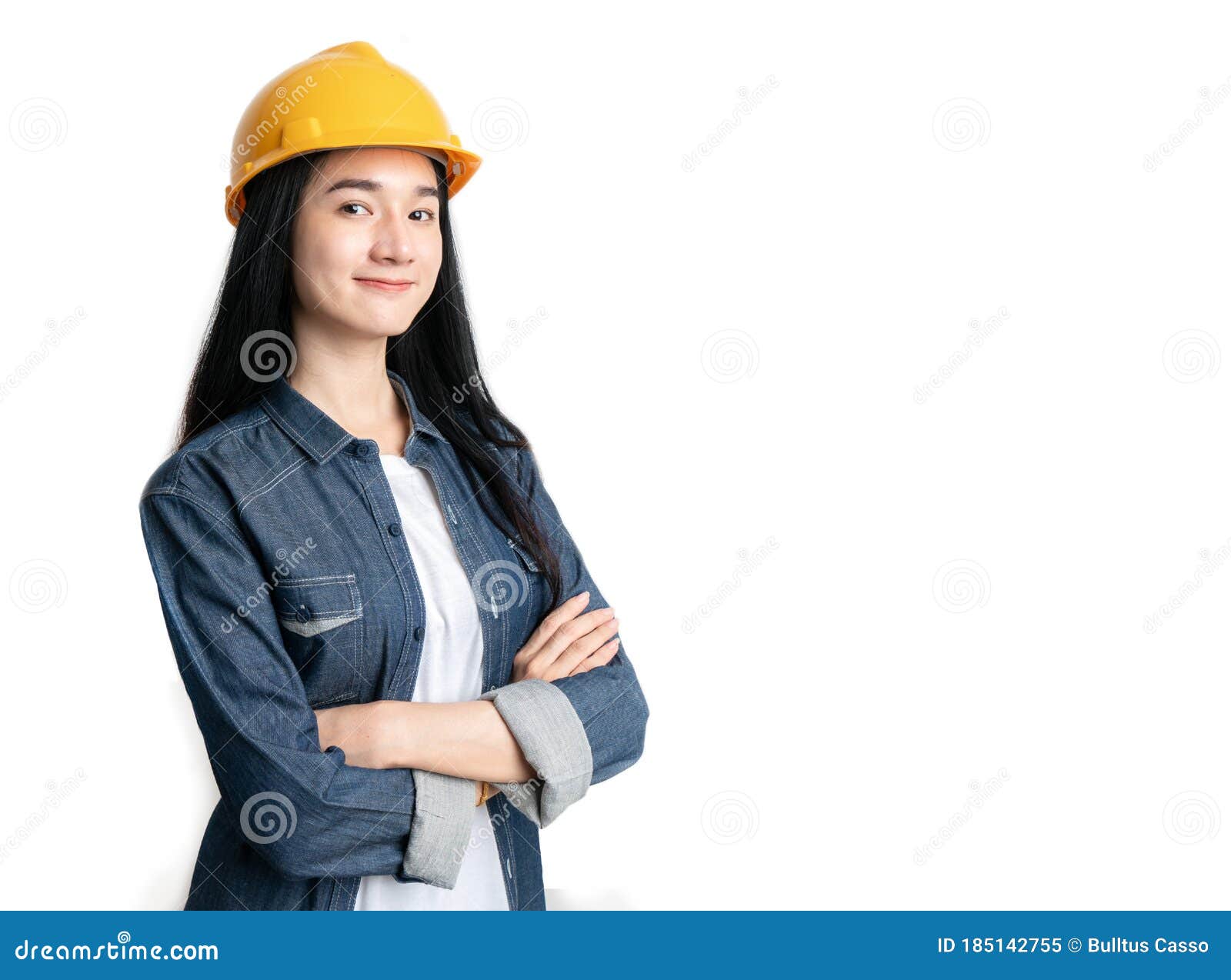 Woman of Engineering on Isolated White Background Stock Image - Image ...