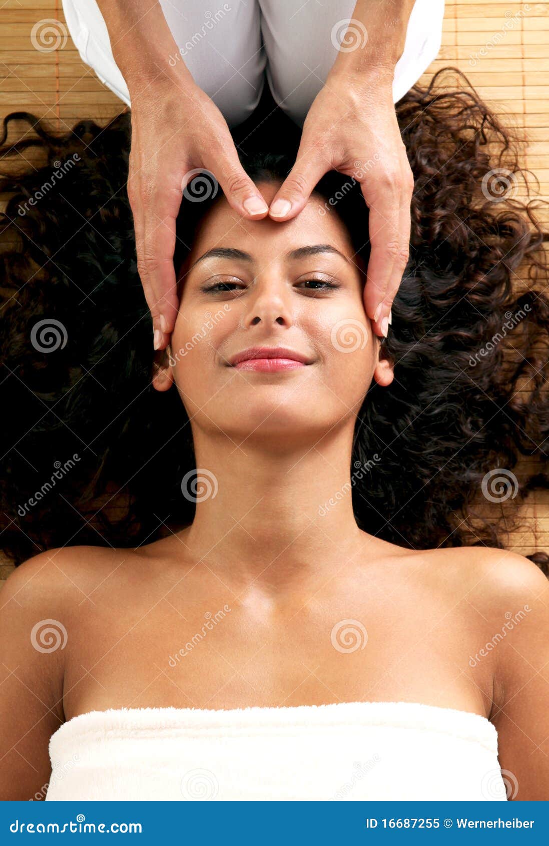 Woman Enjoying a Scalp Massage Stock Image - Image of laying, beautiful ...
