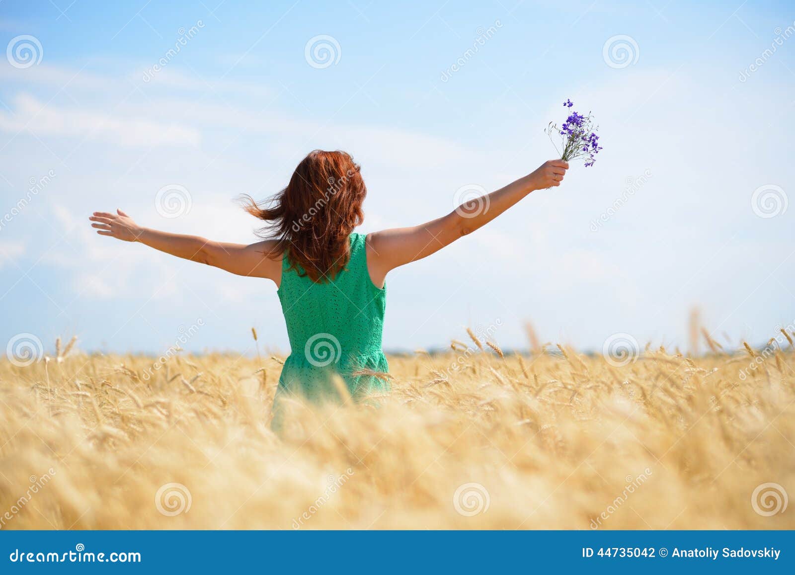 Woman enjoying sunlight stock photo. Image of countryside - 44735042