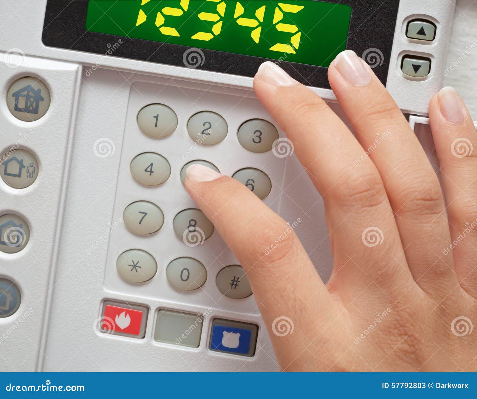 Woman Entering Her Pin Code Number To Atm Machine. Stock Photo ...