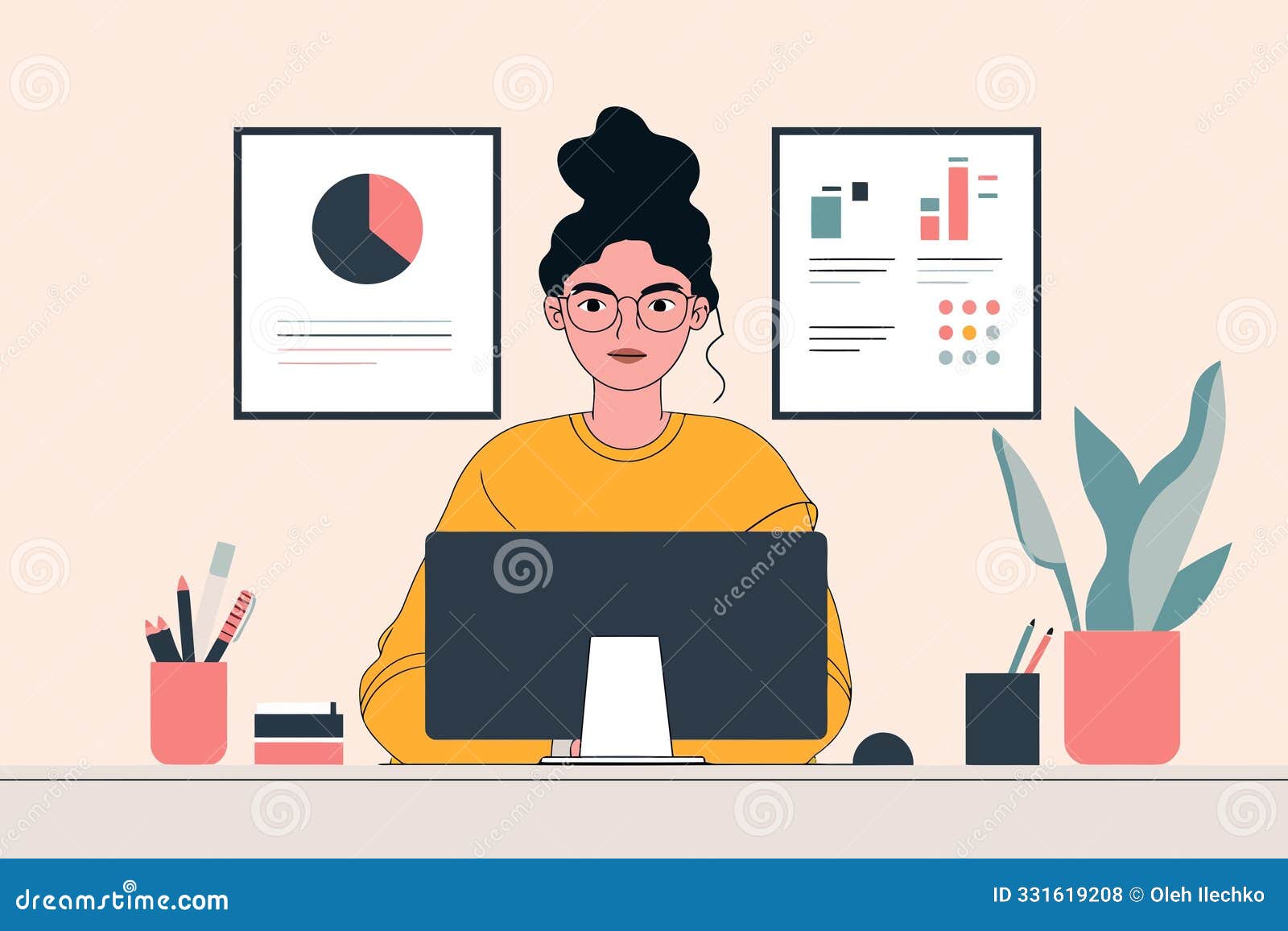 Entrepreneur Isolated Coloring Page For Kids Vector Illustration ...