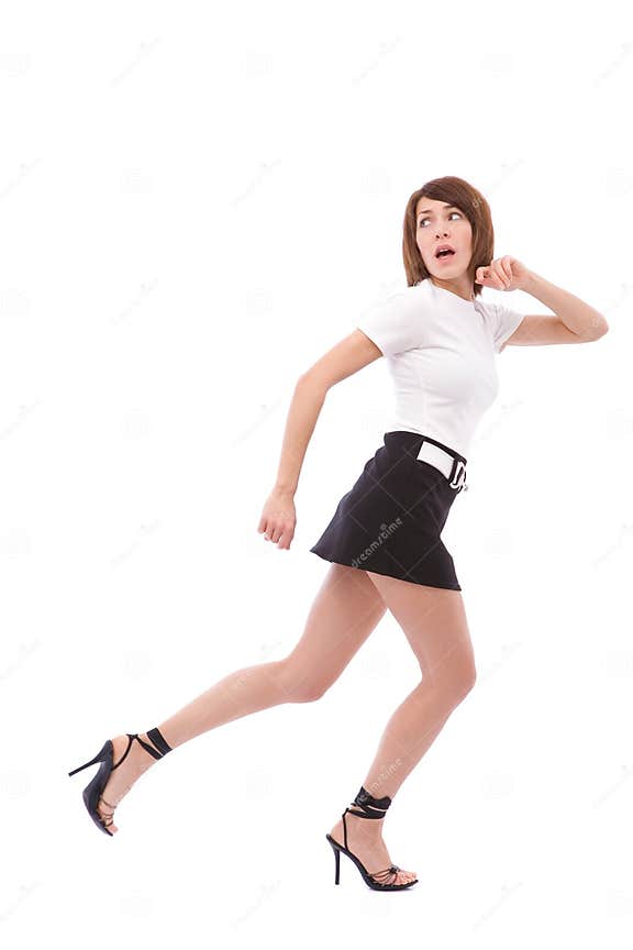 Woman escaping stock photo. Image of person, erotic, woman - 4218180