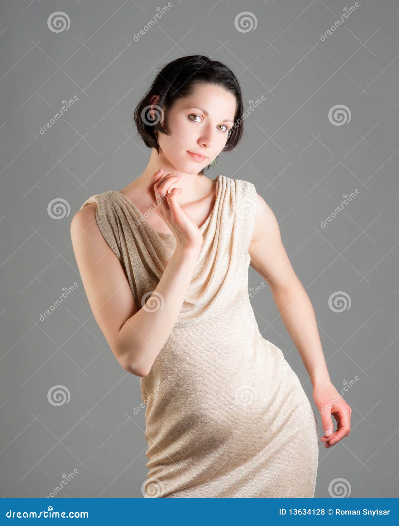 Woman in Evening Dress Dancing Stock Photo - Image of dance, female ...