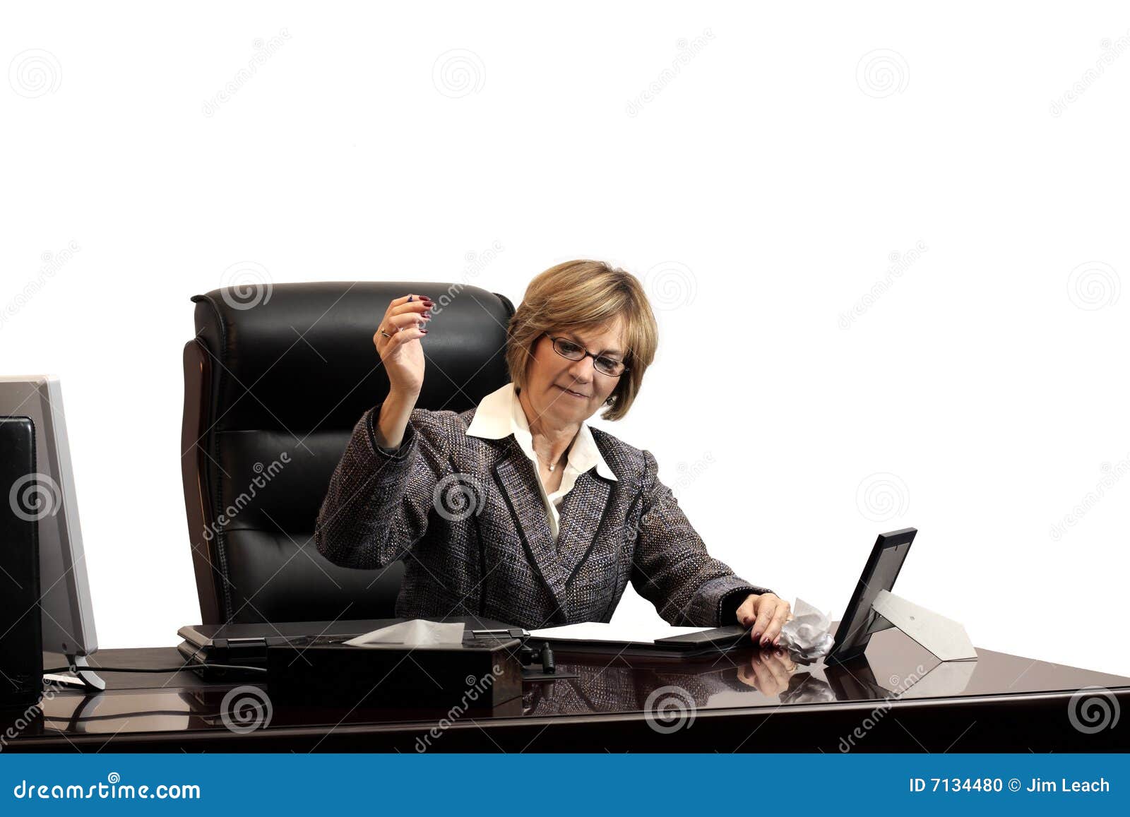 Woman Executive - Frustration Stock Photo - Image of partner ...