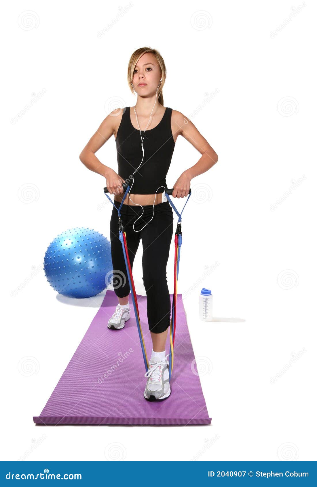 Woman Exercising stock image. Image of healthy, shape - 2040907