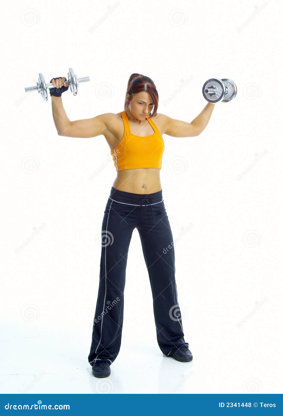 Woman exercising stock photo. Image of muscle, exercise - 2341448