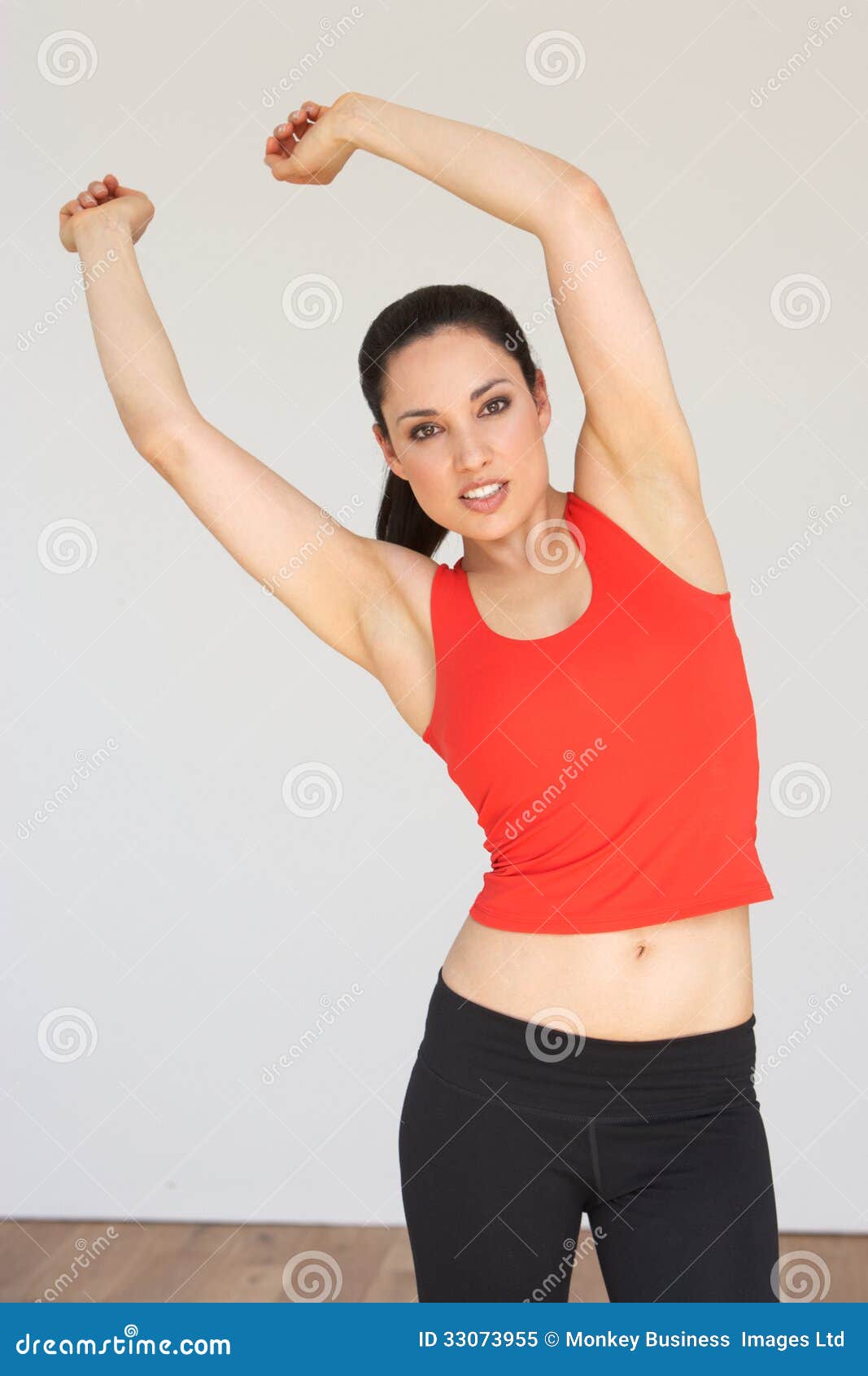 Woman Exercising in Dance Studio Stock Image - Image of race, aerobics ...