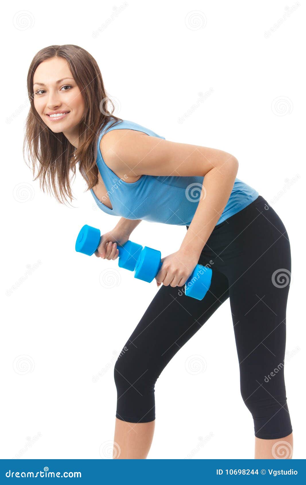 Woman exercising, isolated stock photo. Image of active - 10698244