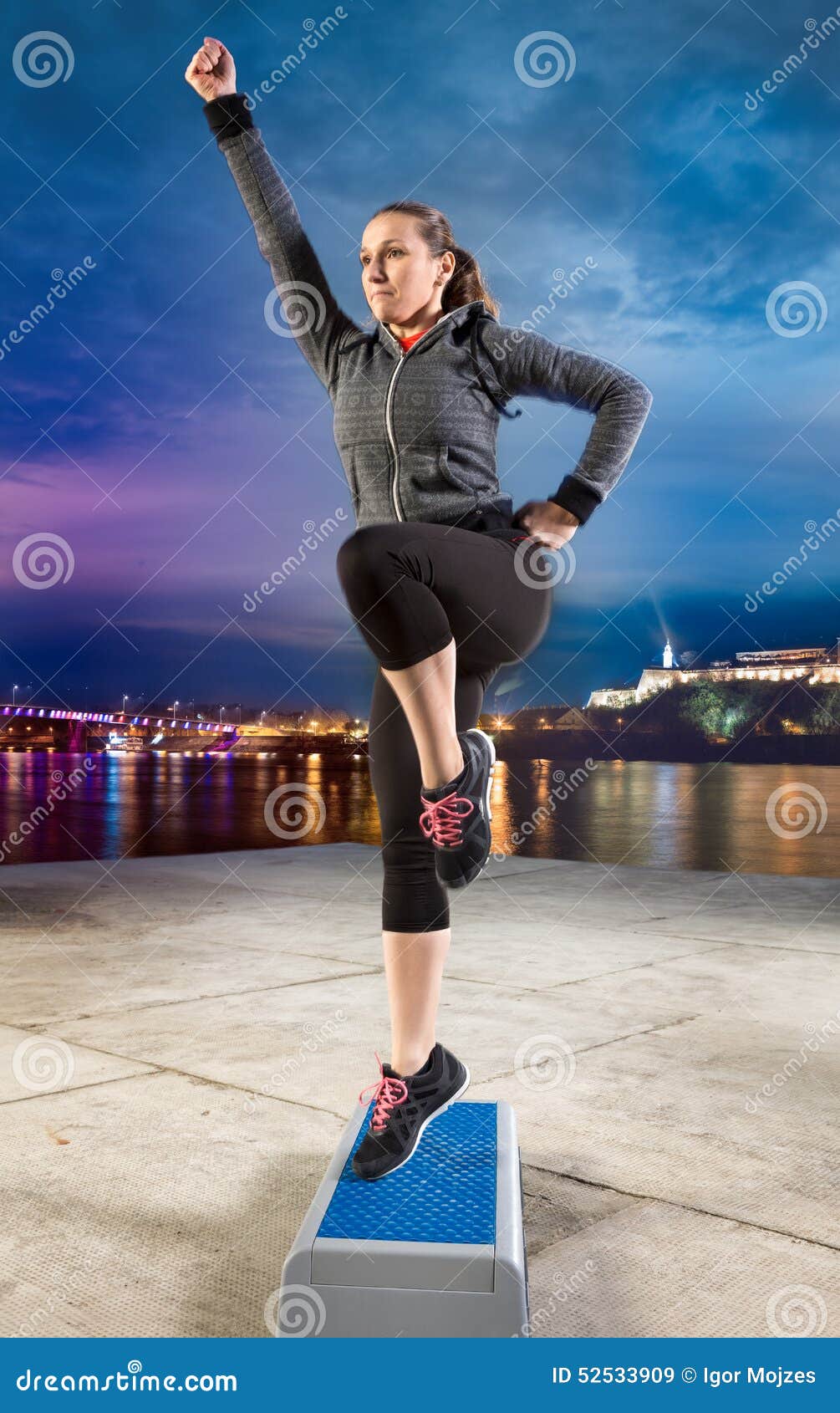 Woman Exercising on Steeper Stock Image - Image of girl, cheerful: 52533909
