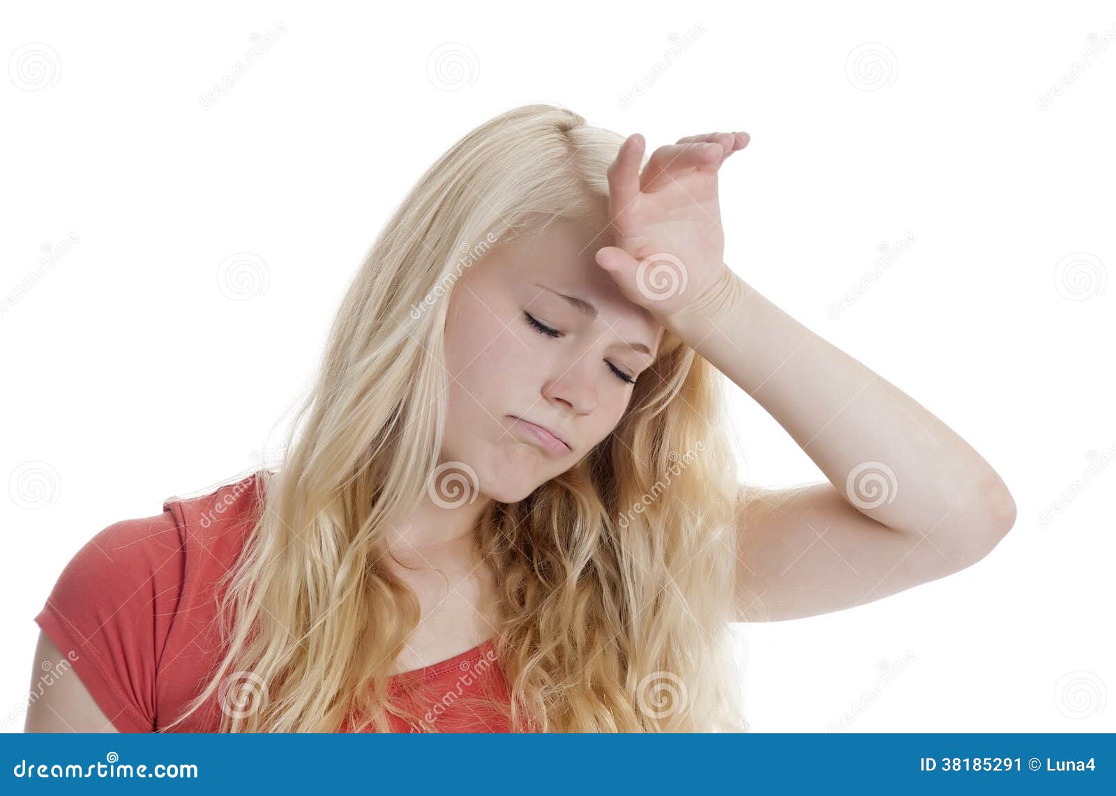 Woman is exhausted stock image. Image of sick, exhausted - 38185291
