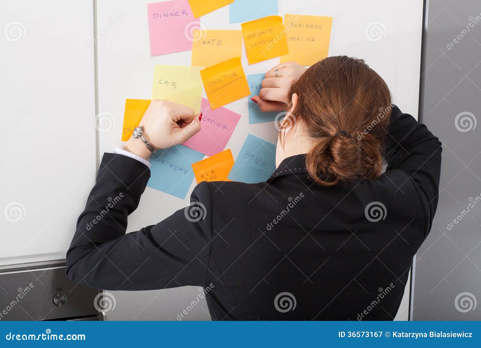 Woman is Exhausted of Too Much daily Tasks Stock Image - Image of ...