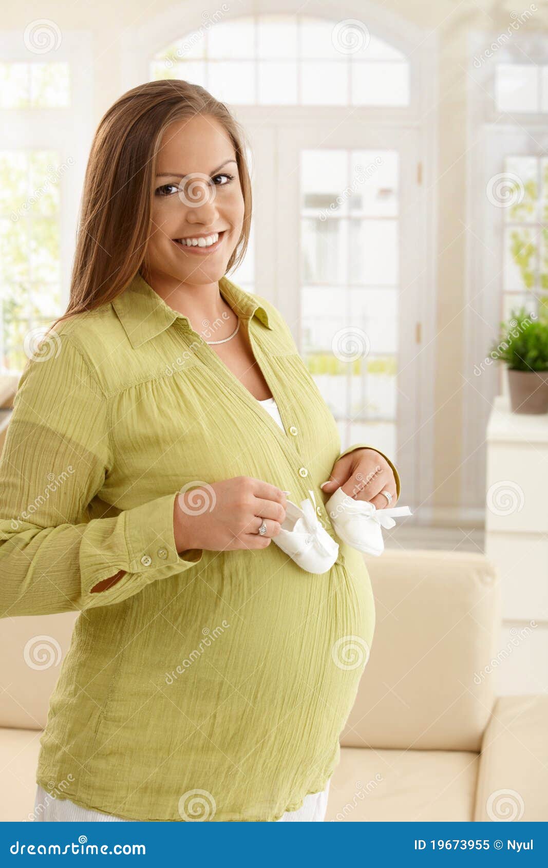 Woman expecting baby stock image. Image of american, happily - 19673955