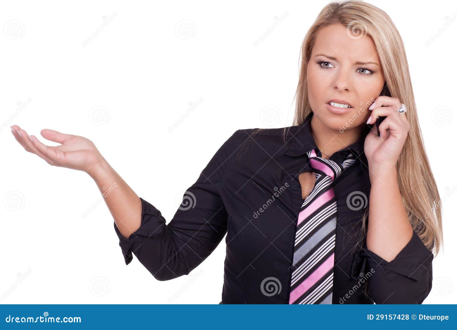 Woman Explaining Something on Her Mobile Stock Photo - Image of ...