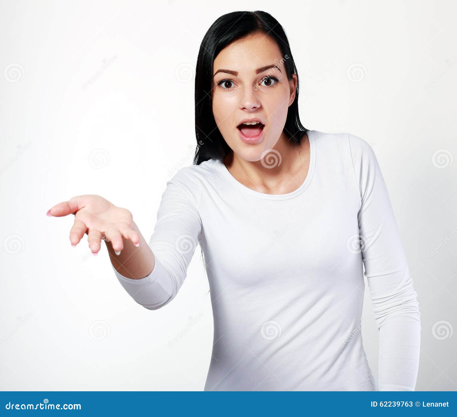 Woman explaining something stock image. Image of attractive - 62239763