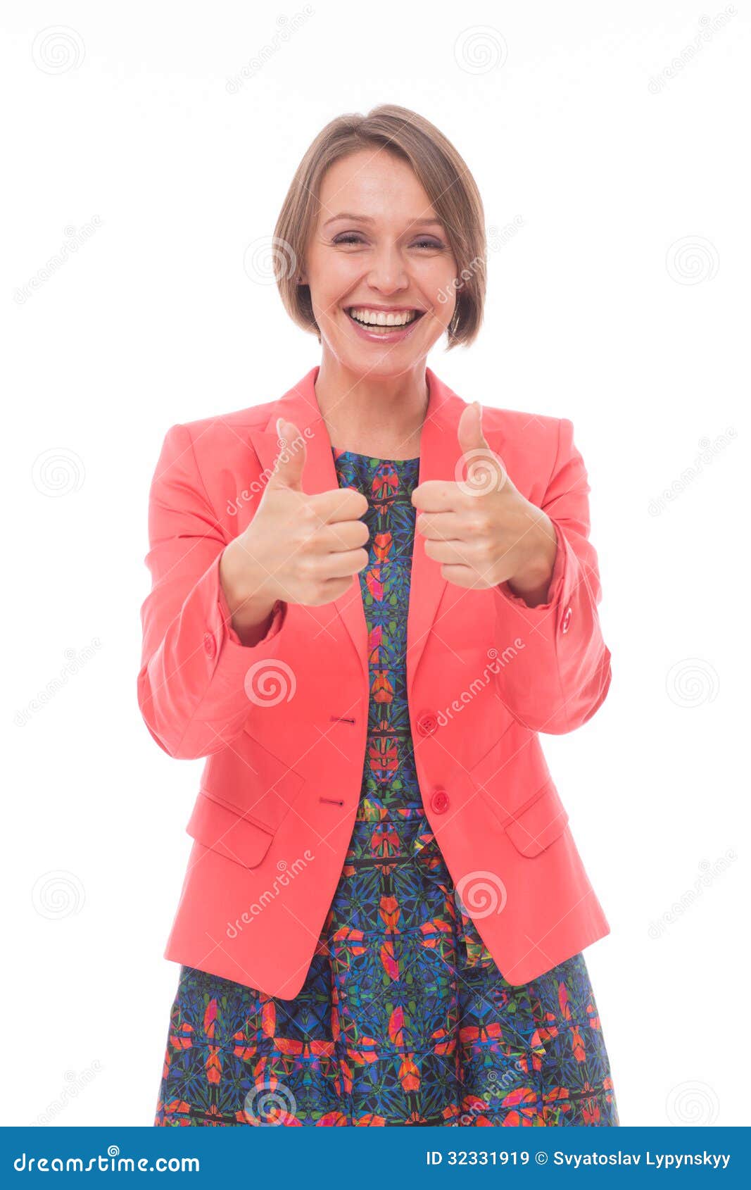 Woman Express Positivity on White Stock Image - Image of female, face ...