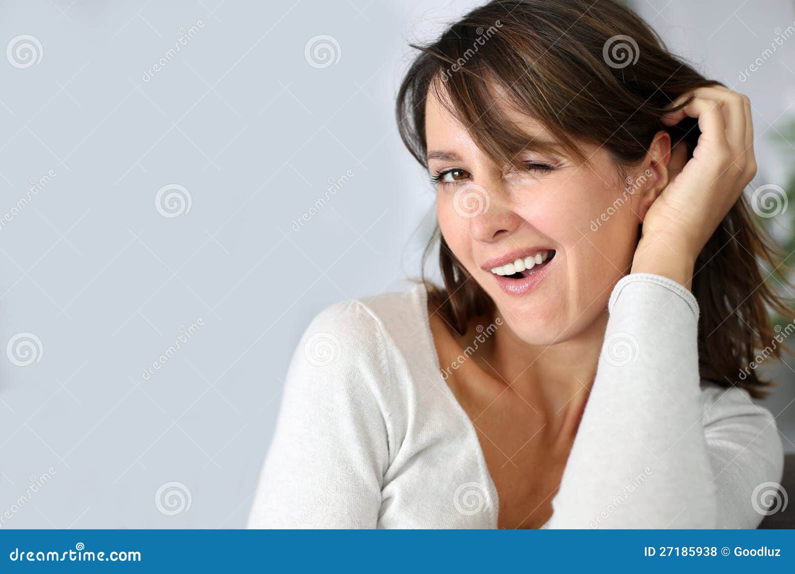 Woman expression stock photo. Image of charming, home - 27185938