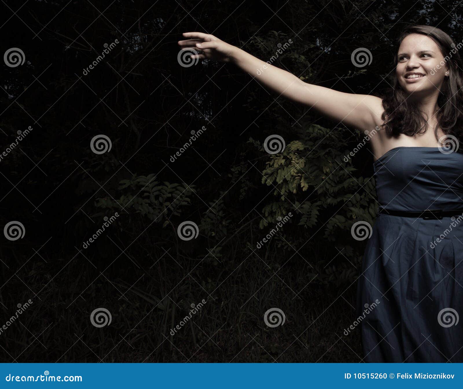 Woman extending her arms stock photo. Image of glance - 10515260