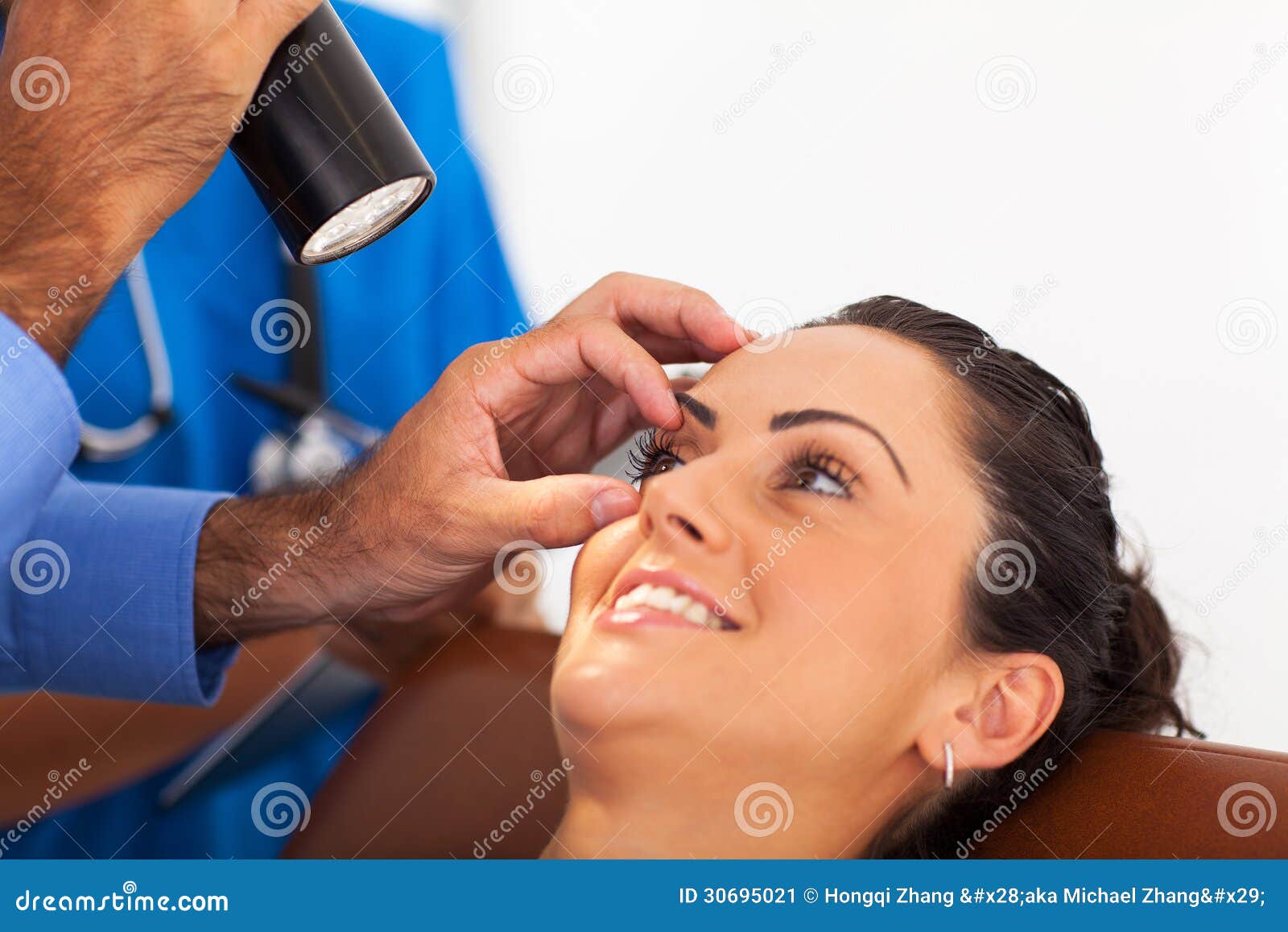 Woman eye checkup stock image. Image of male, female - 30695021