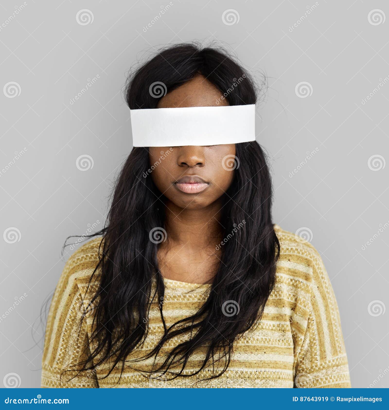 Woman Eye Covered Blind Forbidden Lost Concept Stock Image - Image of ...