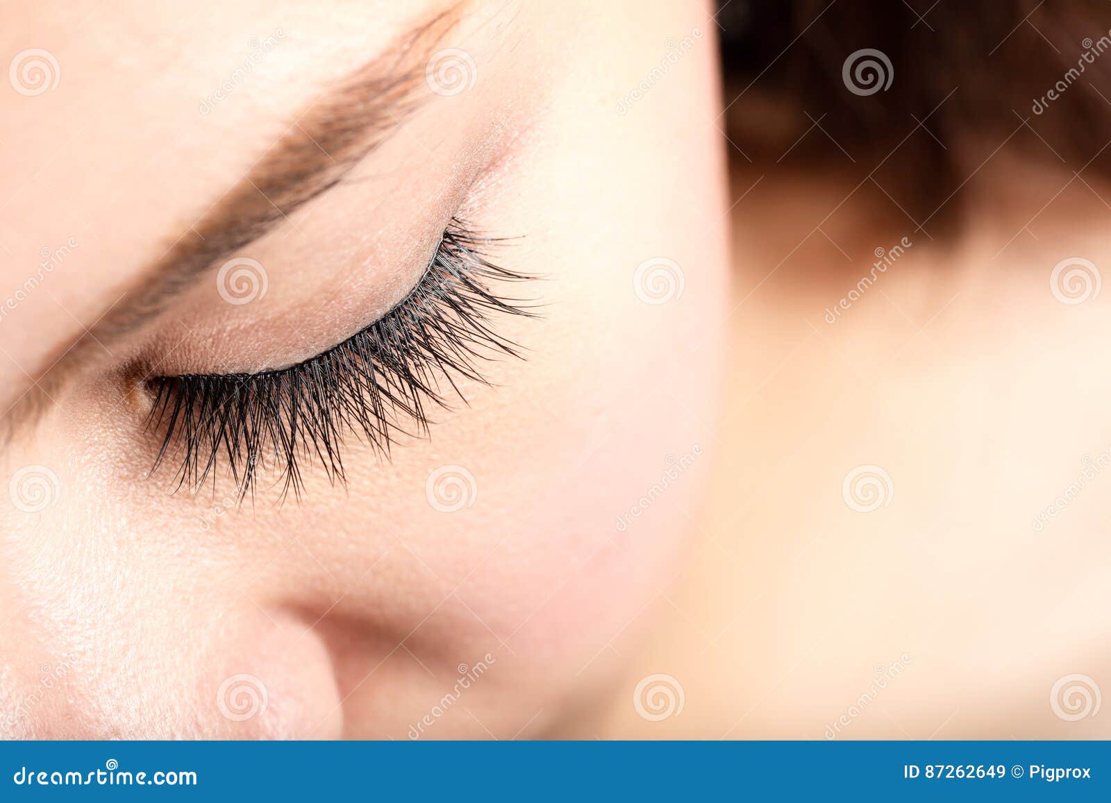 Woman Eye with Long Eyelashes Stock Image - Image of beauty, close ...
