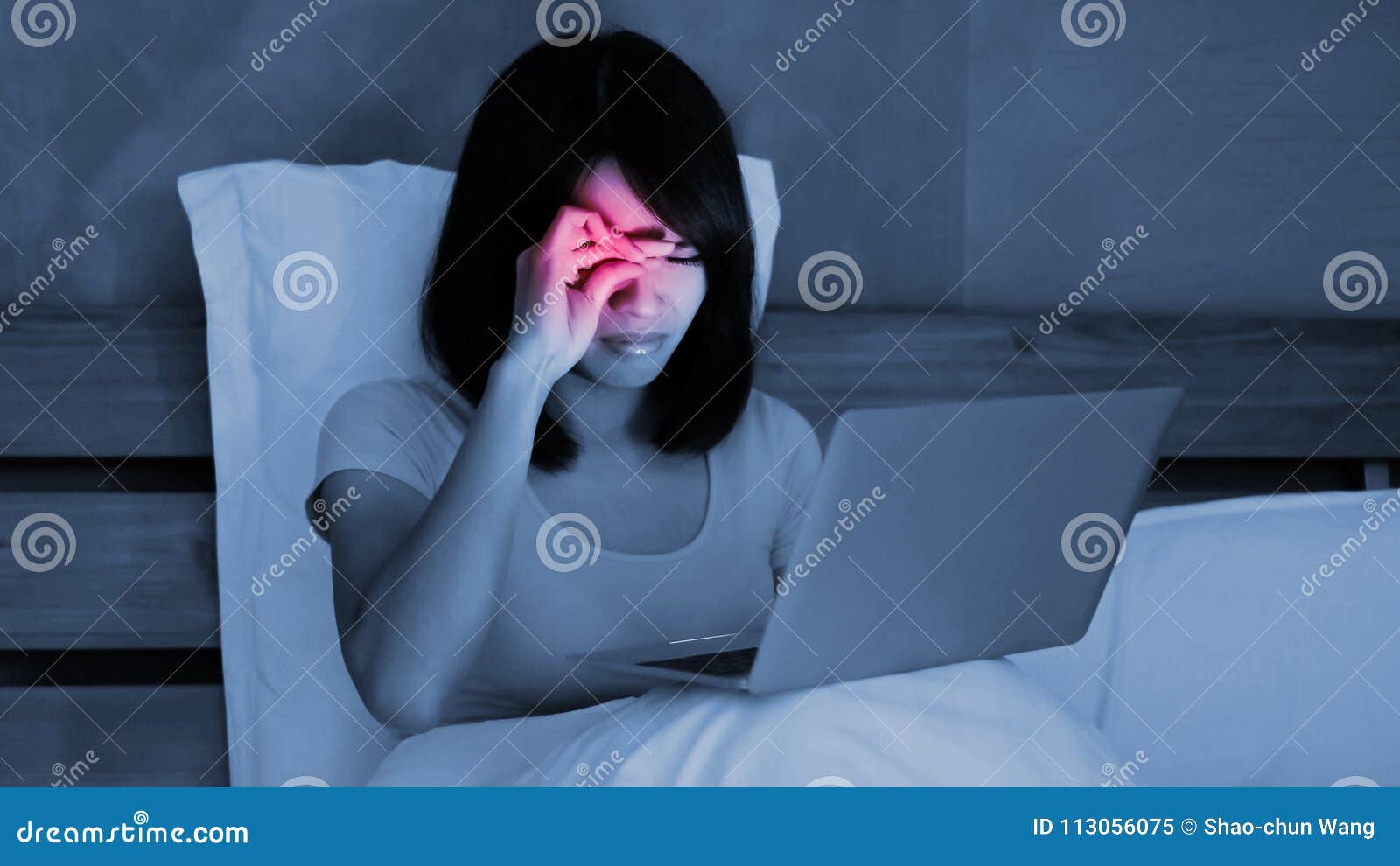 Woman with eye problem stock image. Image of overwork - 113056075