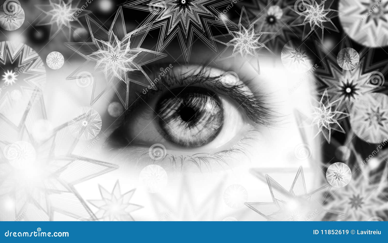 Woman eye with snowflakes stock image. Image of girl - 11852619