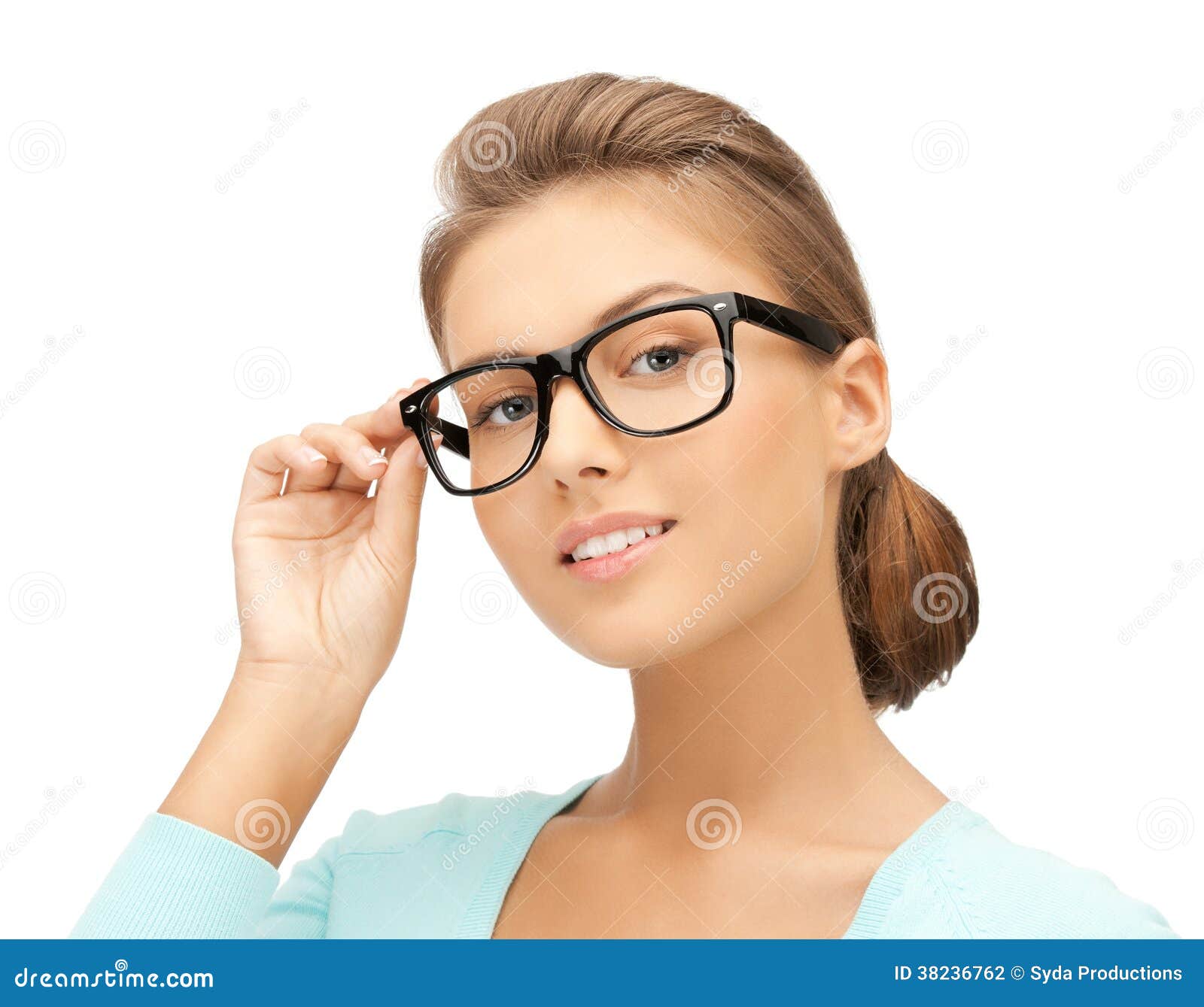 Woman with eyeglasses stock photo. Image of close, advertising - 38236762