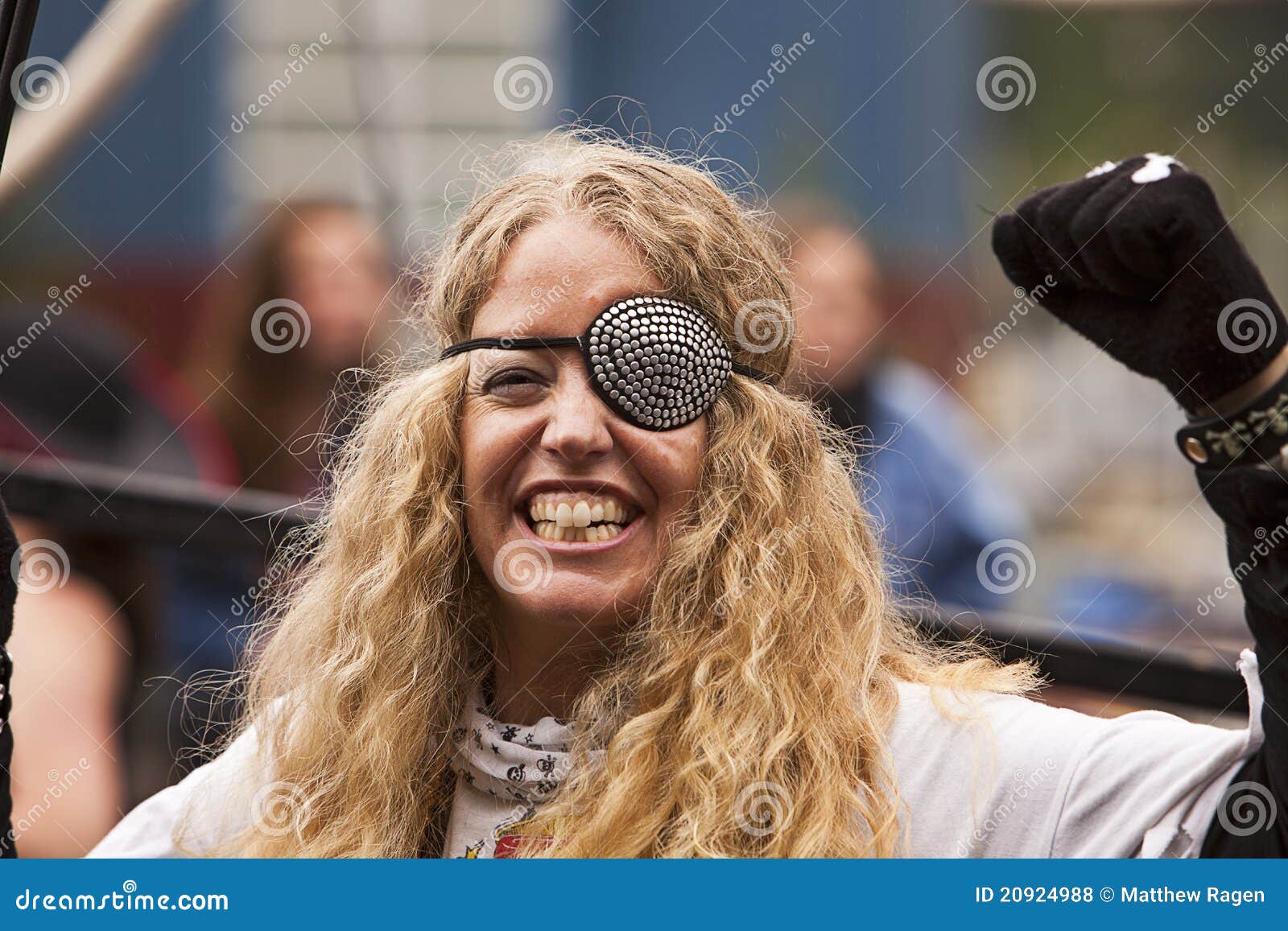 Woman with Eyepatch editorial stock photo. Image of parade - 20924988