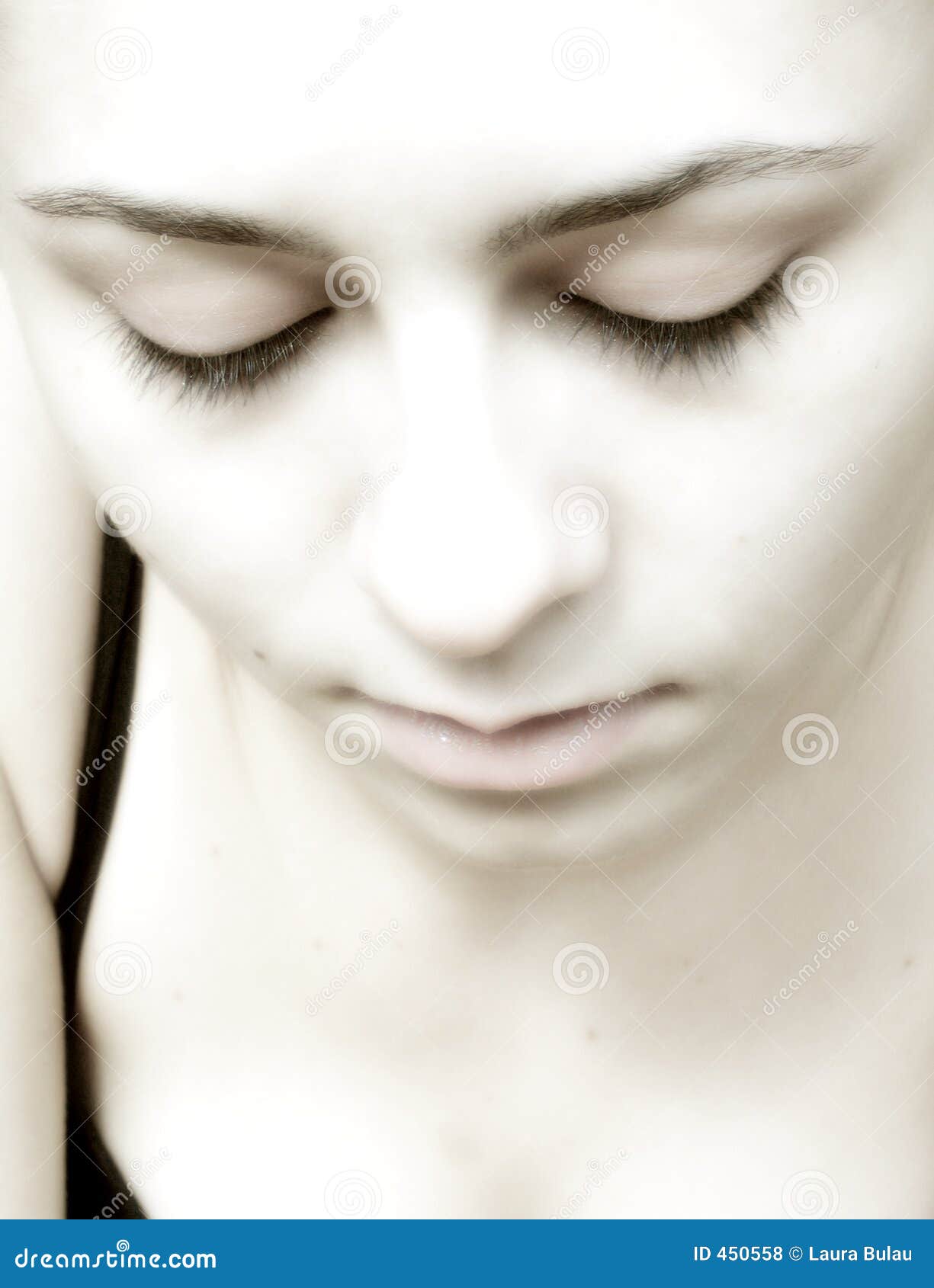 Woman face 1 stock photo. Image of calm, brows, nose, lashes - 450558