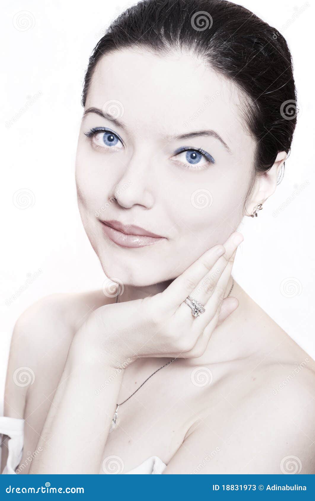 Woman face stock image. Image of calm, babe, happy, beauty - 18831973