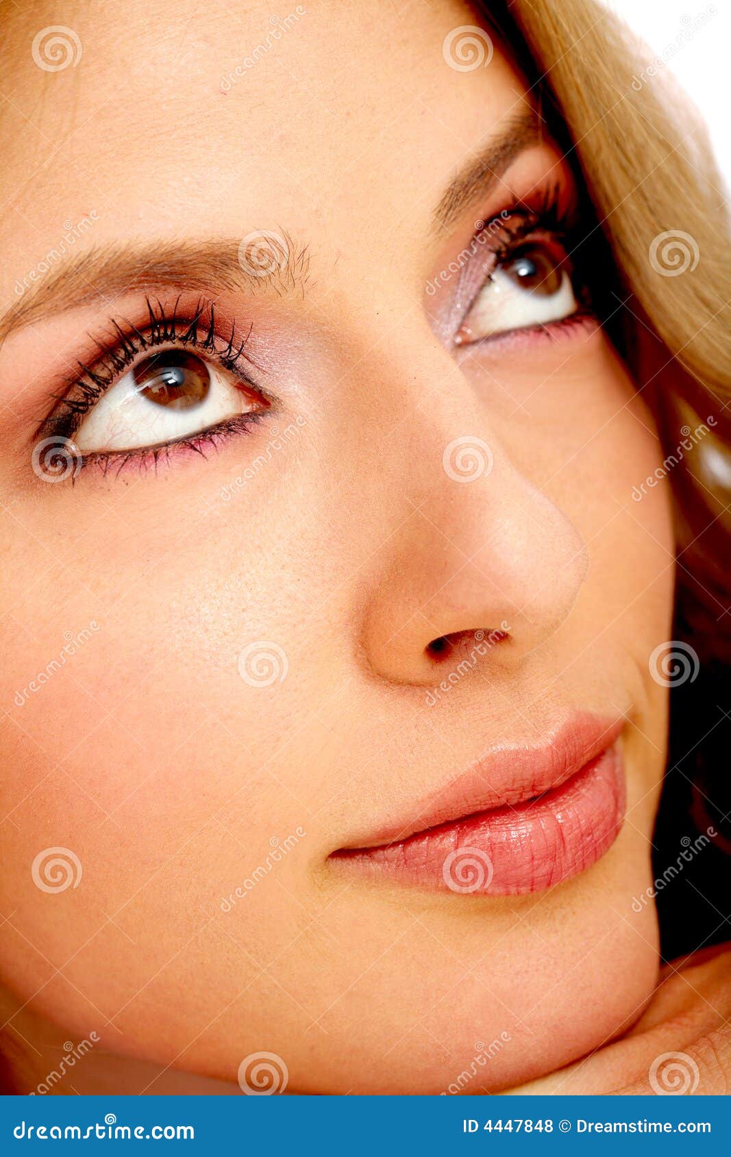 Woman face stock photo. Image of model, background, away - 4447848