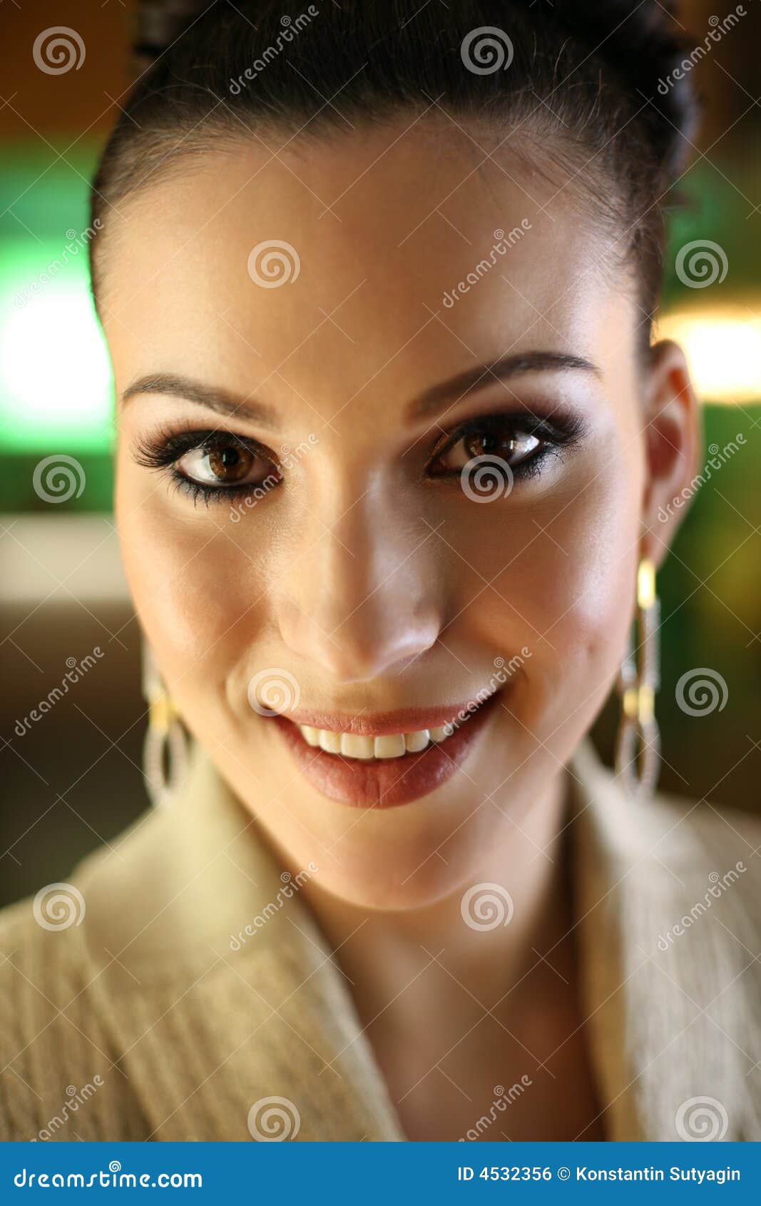 Woman face stock photo. Image of beauty, contact, cosmetics - 4532356