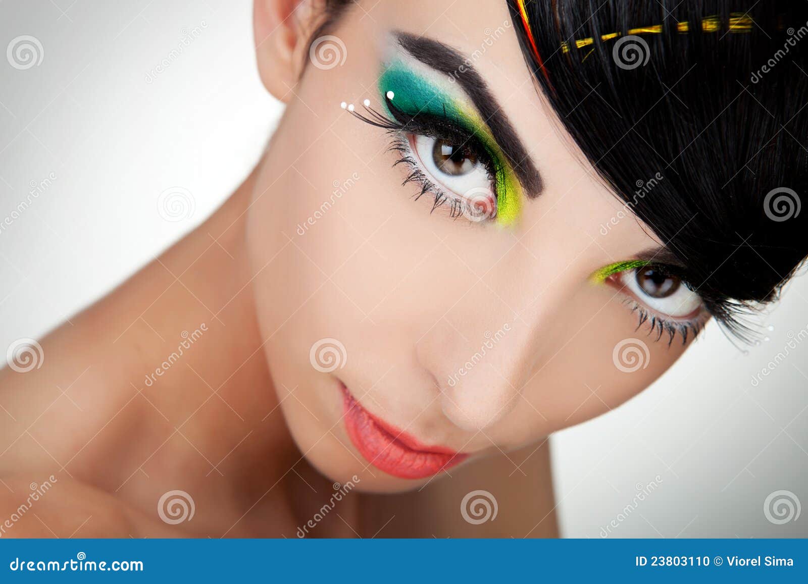 Woman Face with Beautiful Makeup Stock Photo - Image of girl, glamour ...