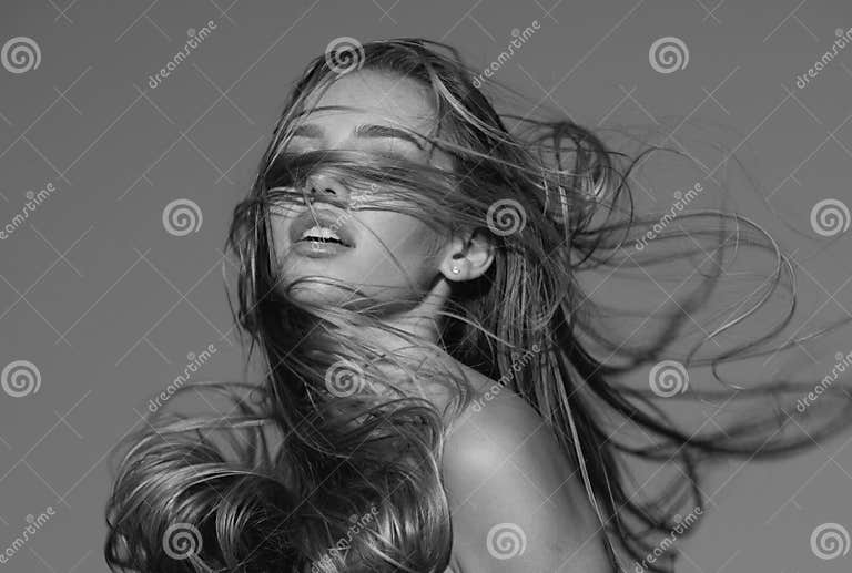 Woman Face For Beauty Salon Portrait Of Pretty Girl With Natural Hair