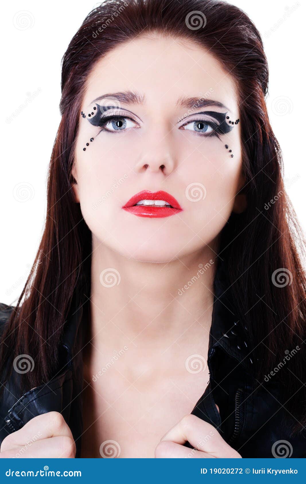 Woman Face with Bright Makeup Stock Photo - Image of care, colorful ...