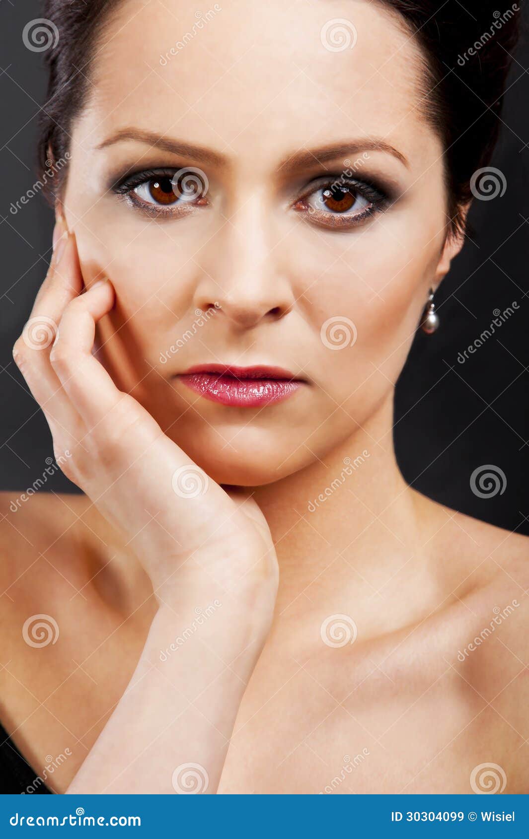 Woman face big clouse up stock image. Image of facial - 30304099
