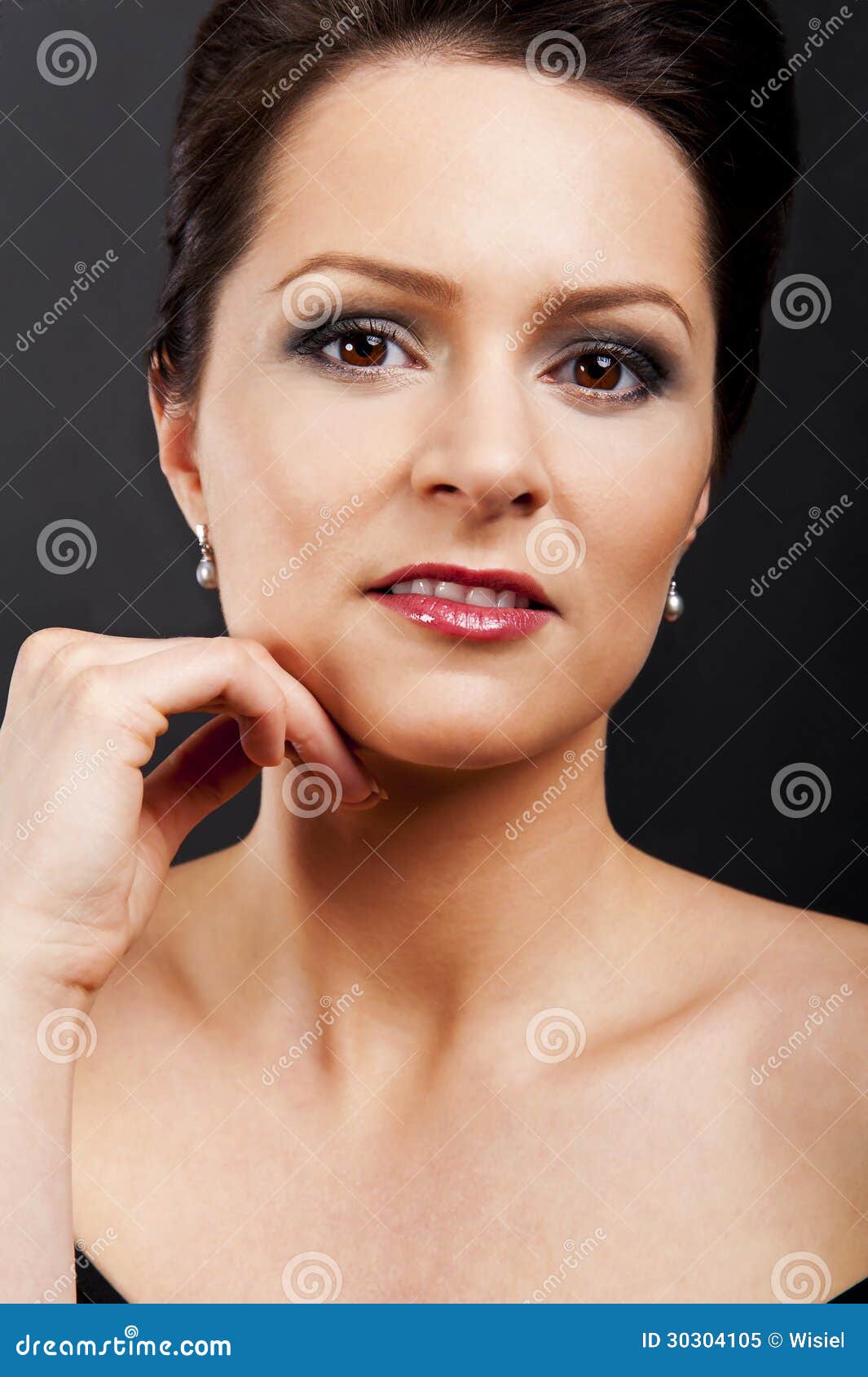 Woman face big clouse up stock image. Image of morning - 30304105