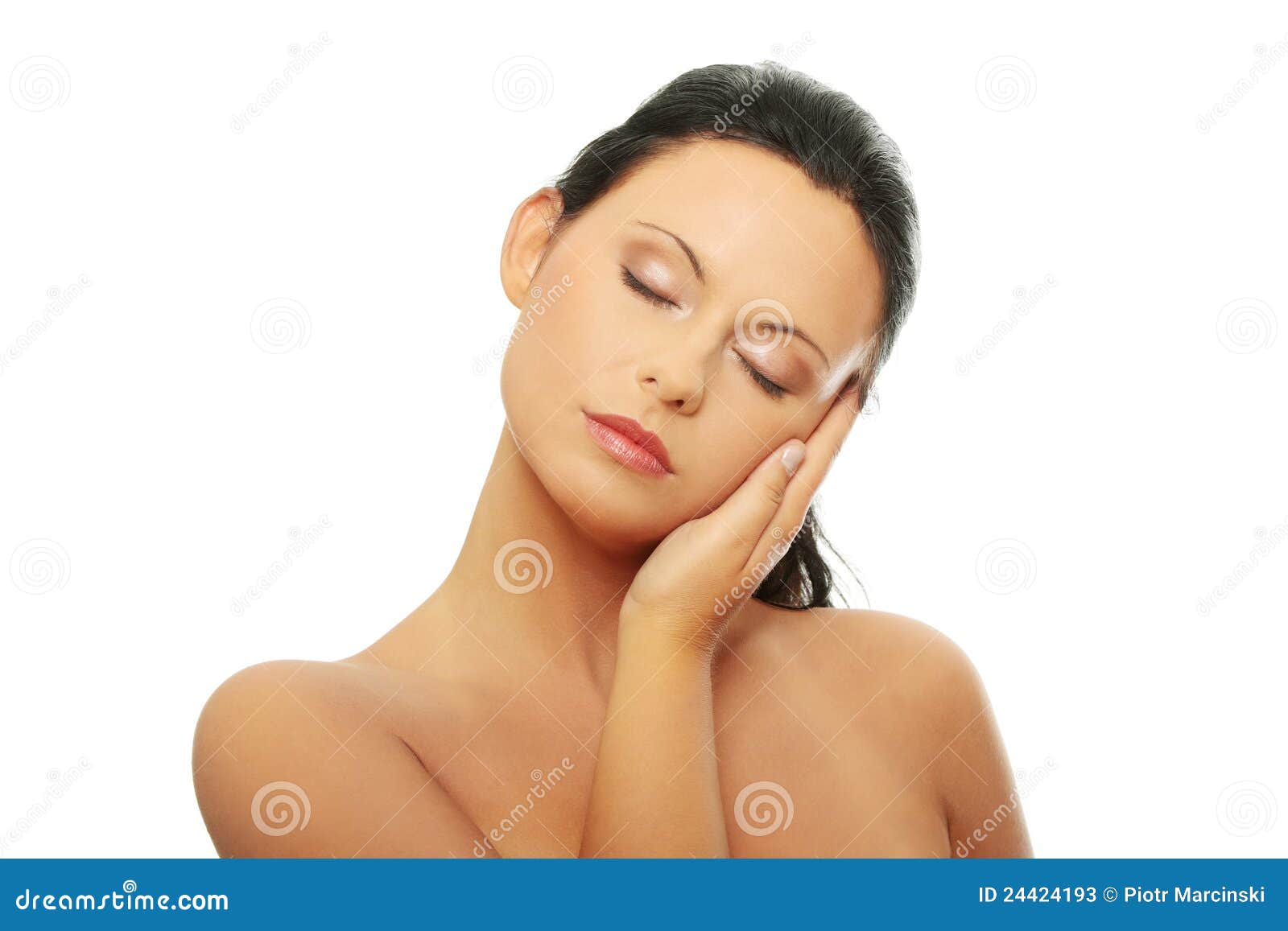 Woman face with clean skin stock image. Image of health - 24424193