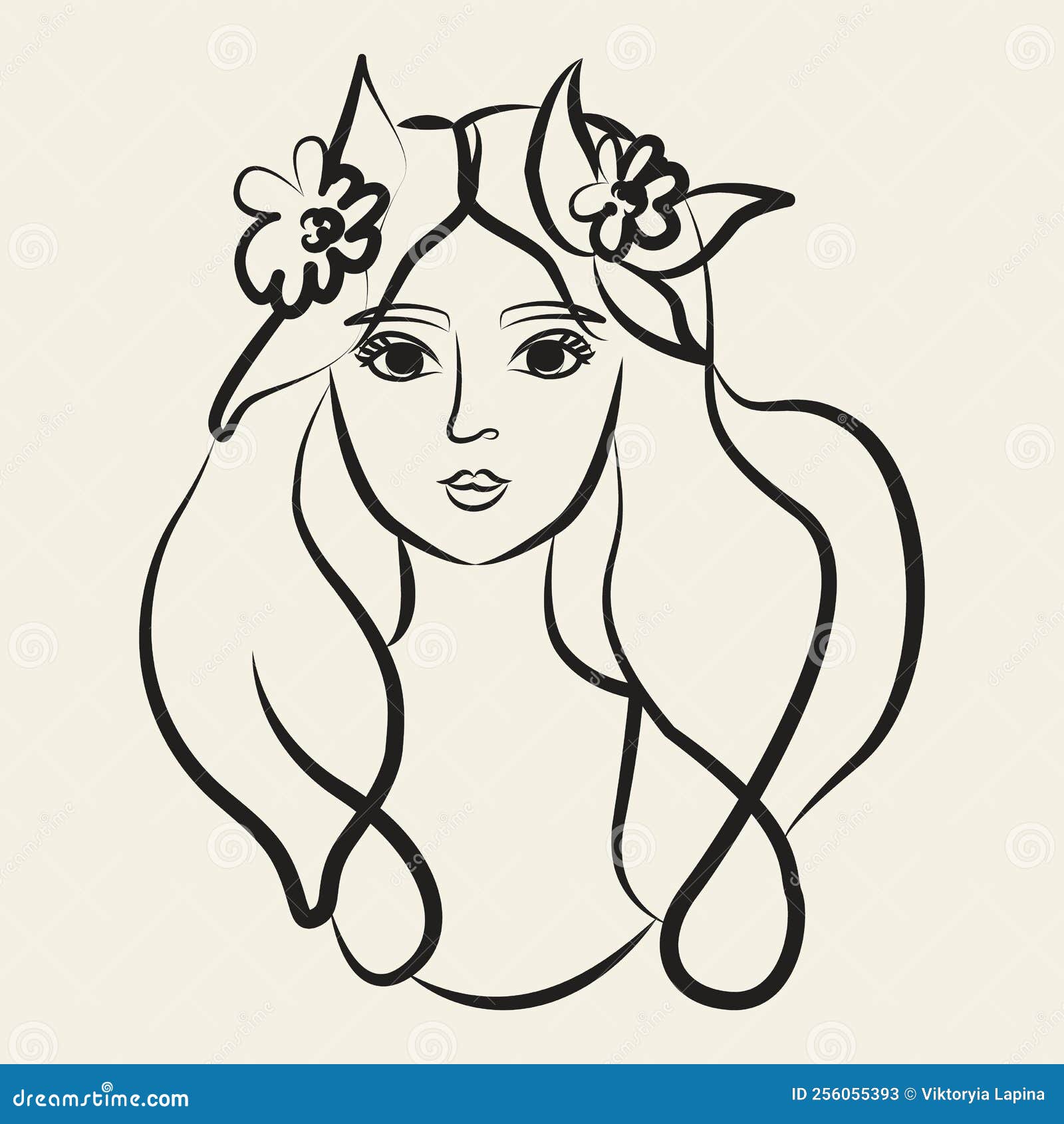 Woman Face Continuous Line Drawing. Abstract Minimal Woman Portrait ... Woman Face Continuous Line Drawing. Abstract Minimal Woman Portrait ...