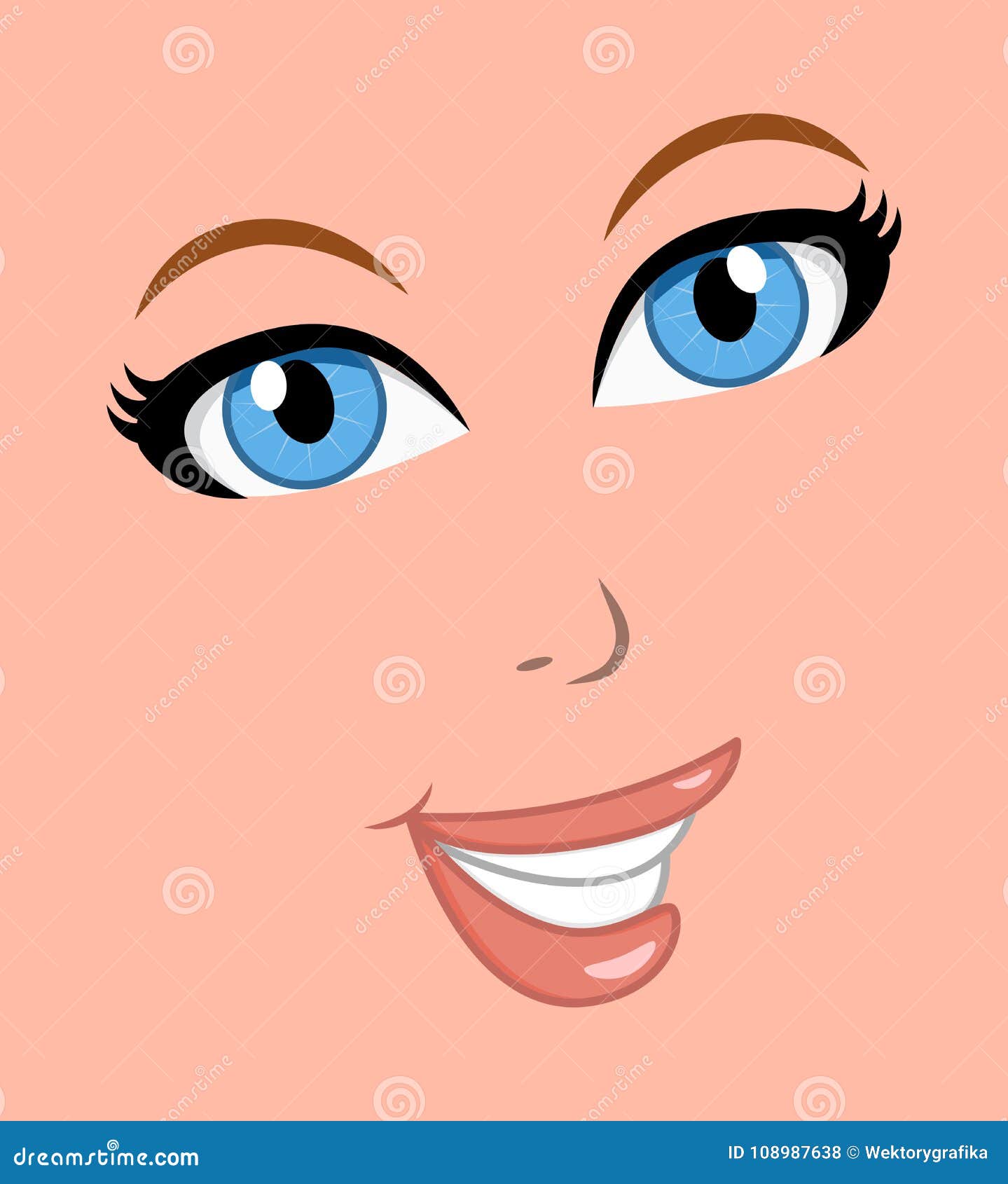 Woman Face Elements Ready for Your Design Stock Vector - Illustration ...