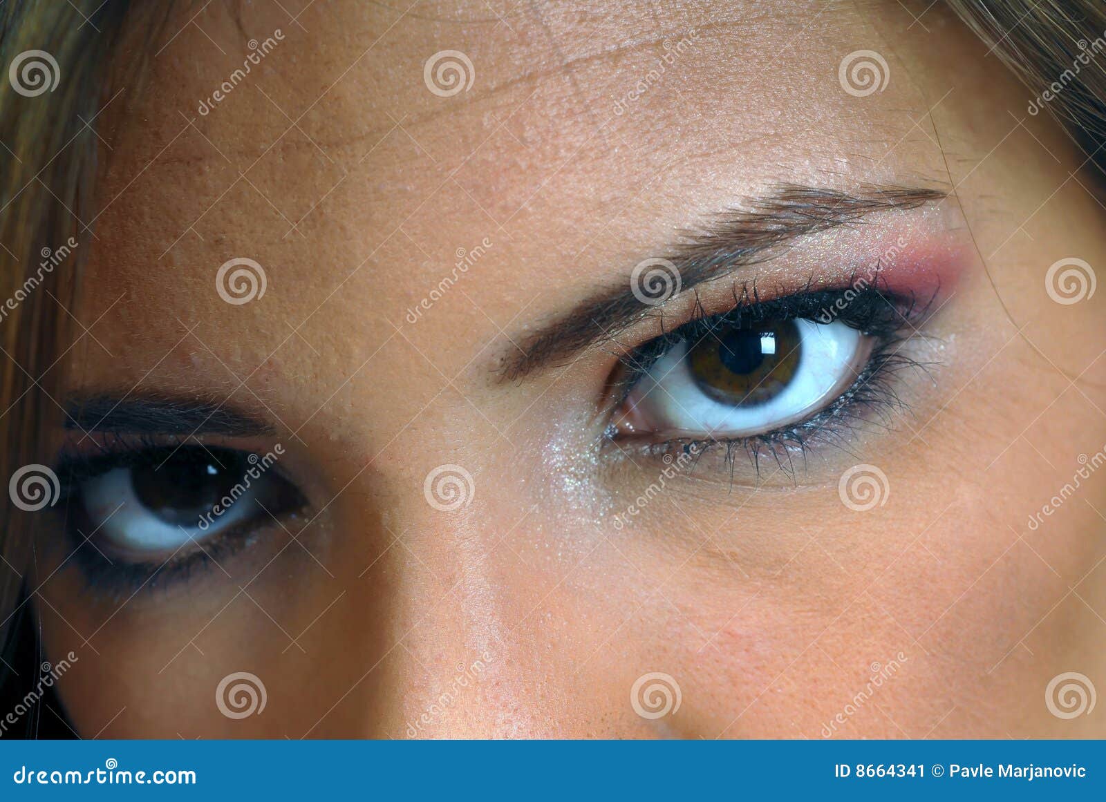 Woman face and eyes stock image. Image of makeup, lovely - 8664341
