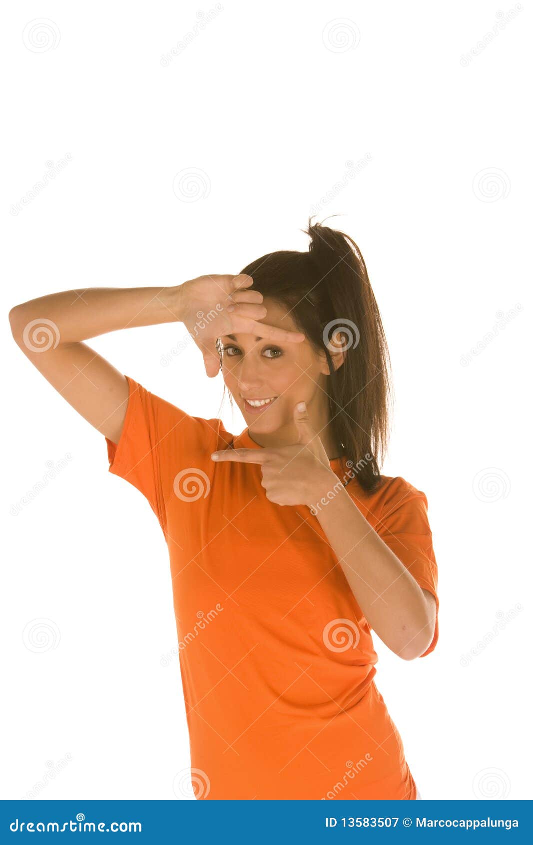 Woman face framing stock image. Image of caucasian, framing - 13583507