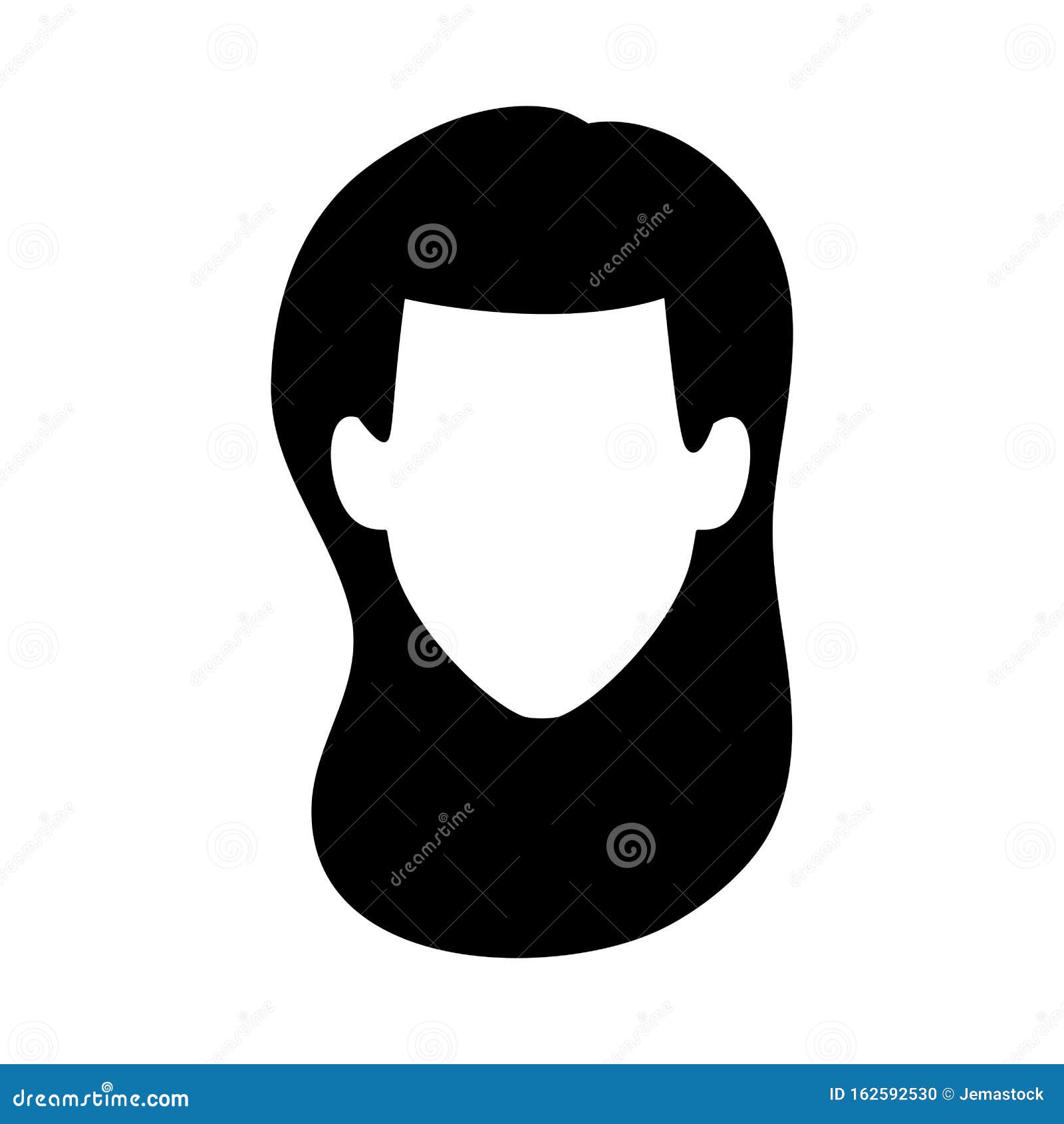Woman Face Icon, Flat Design Stock Vector - Illustration of casual ...