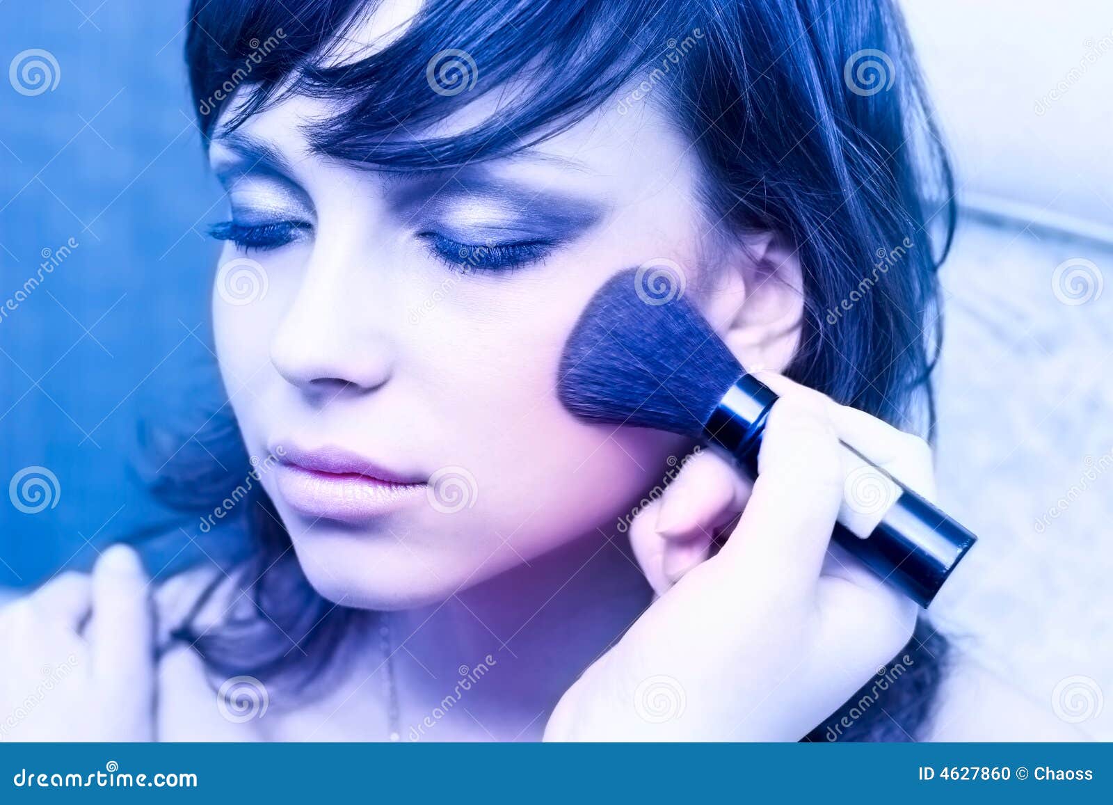 Woman face make-up stock photo. Image of person, hand - 4627860