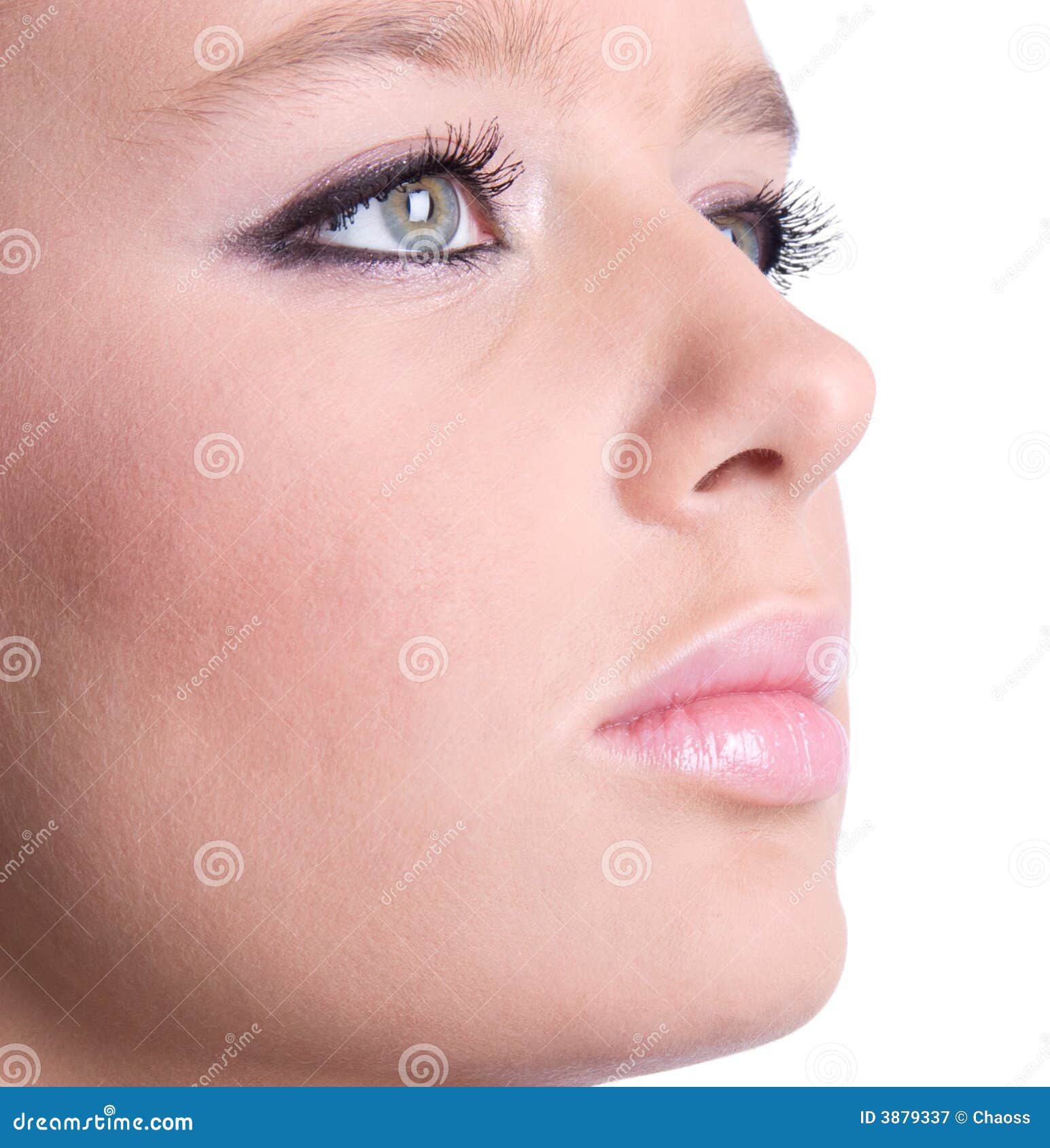 Woman Face with Makeup Closeup Stock Image - Image of females, mouth ...