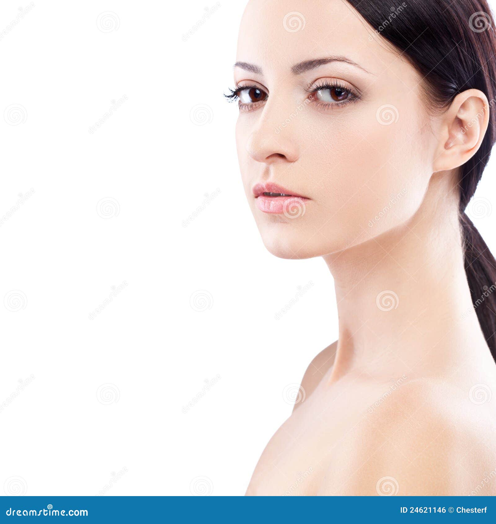 Woman Face Portrait, Looking at Camera Stock Photo - Image of face ...
